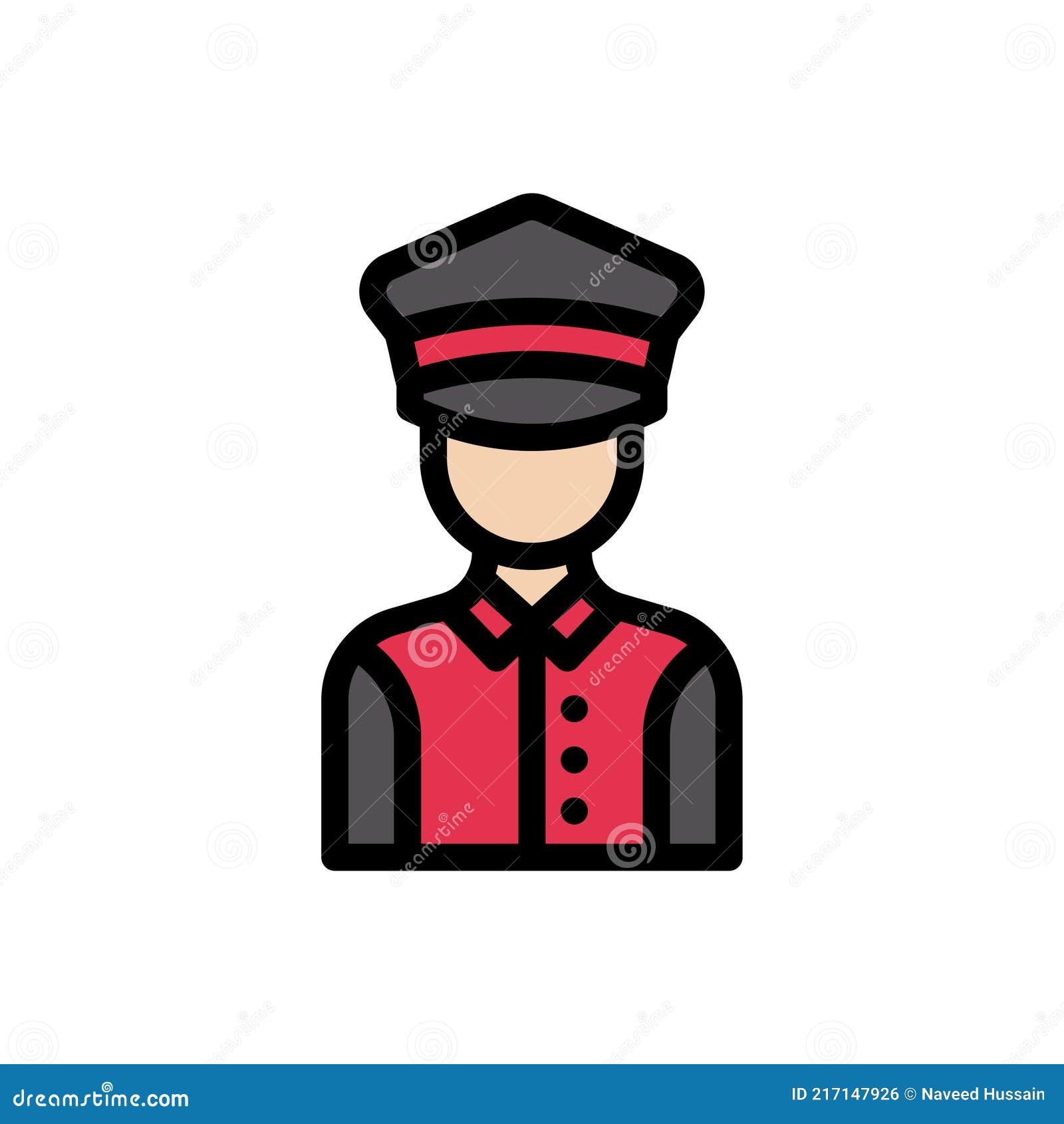 Guard stock vector. Illustration of person, vector, character - 217147926