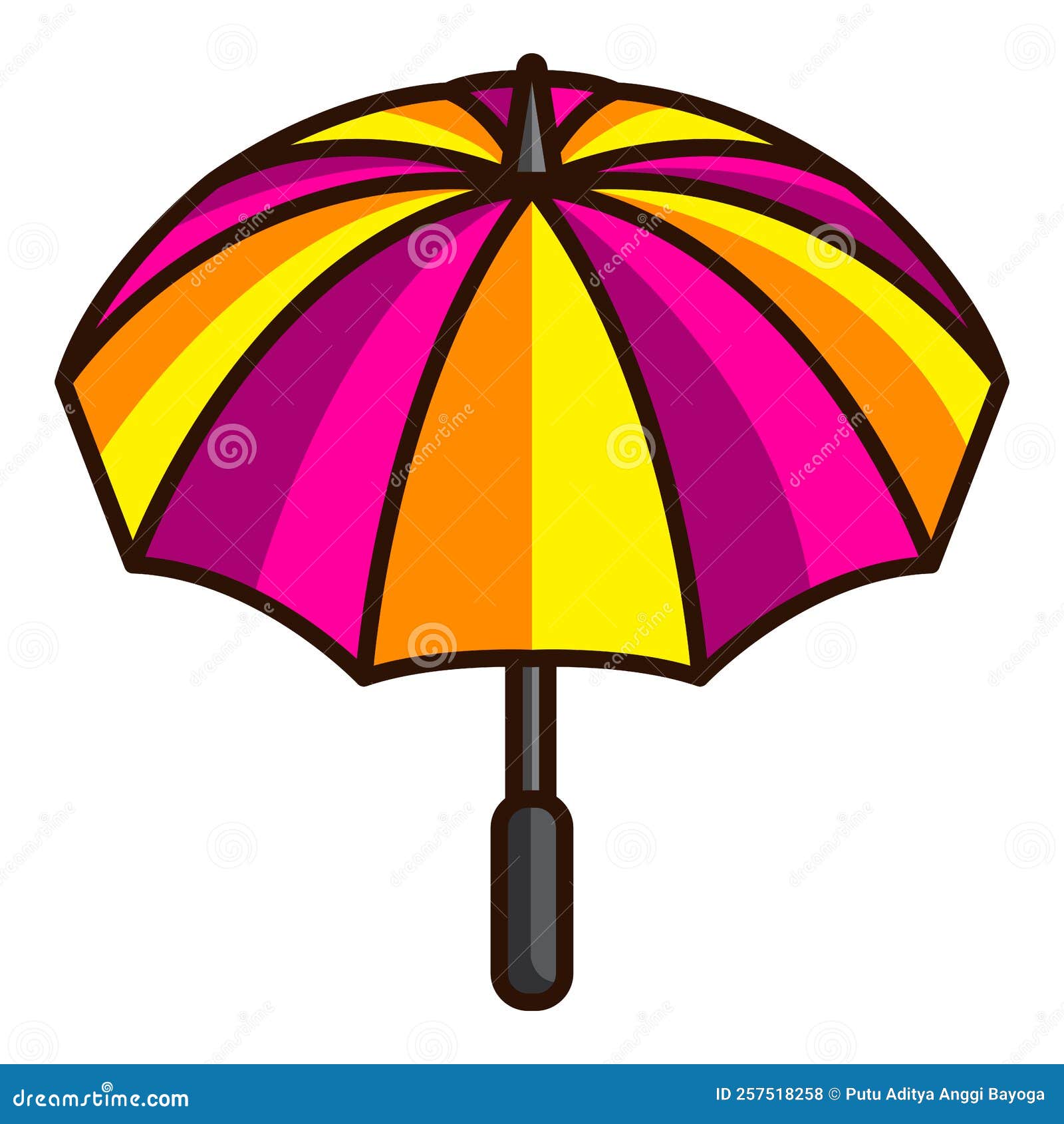 Guarda-chuva De Desenho Animado Ilustração do Vetor - Ilustração de ...