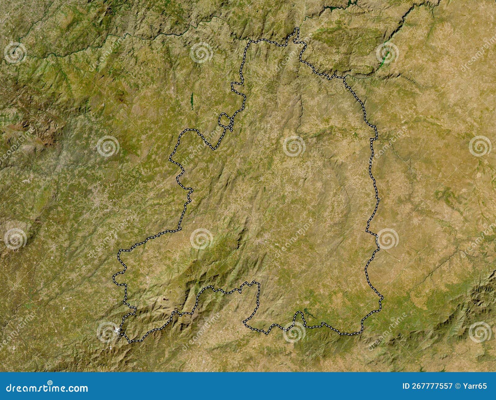 Guarda, Portugal. Low-res Satellite. No Legend Stock Illustration ...