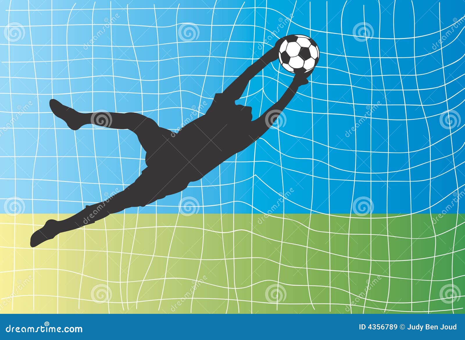 Guarda-redes ilustração do vetor. Ilustração de futebol - 4356789