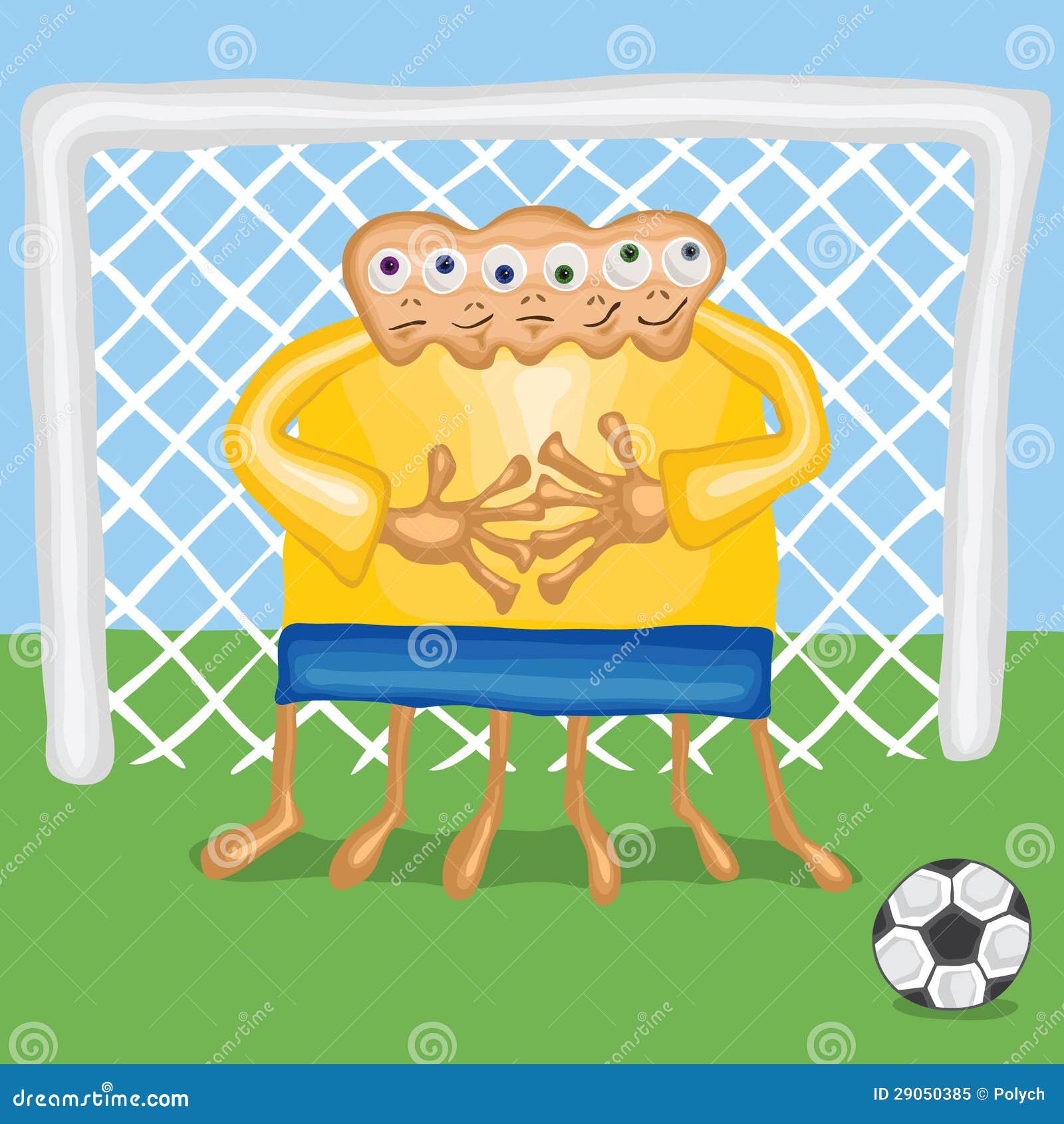 Guarda-redes do futebol ilustração do vetor. Ilustração de porta - 29050385