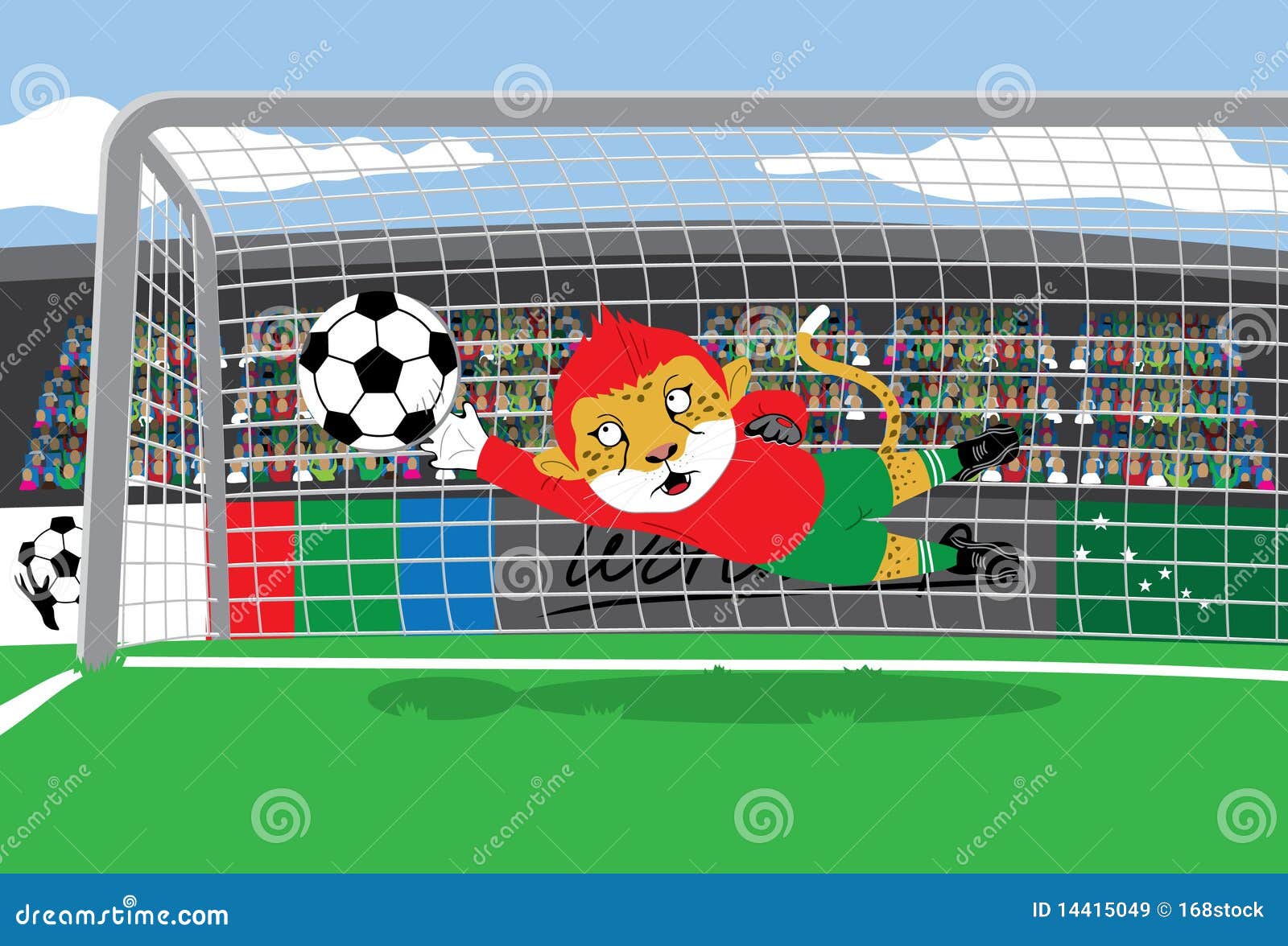 Guarda-redes Do Futebol Da Mascote Ilustração do Vetor - Ilustração de ...
