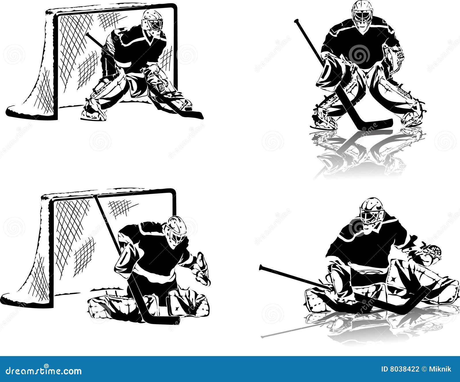 Guarda-redes Do Hóquei De Gelo Ilustração do Vetor - Ilustração de ...