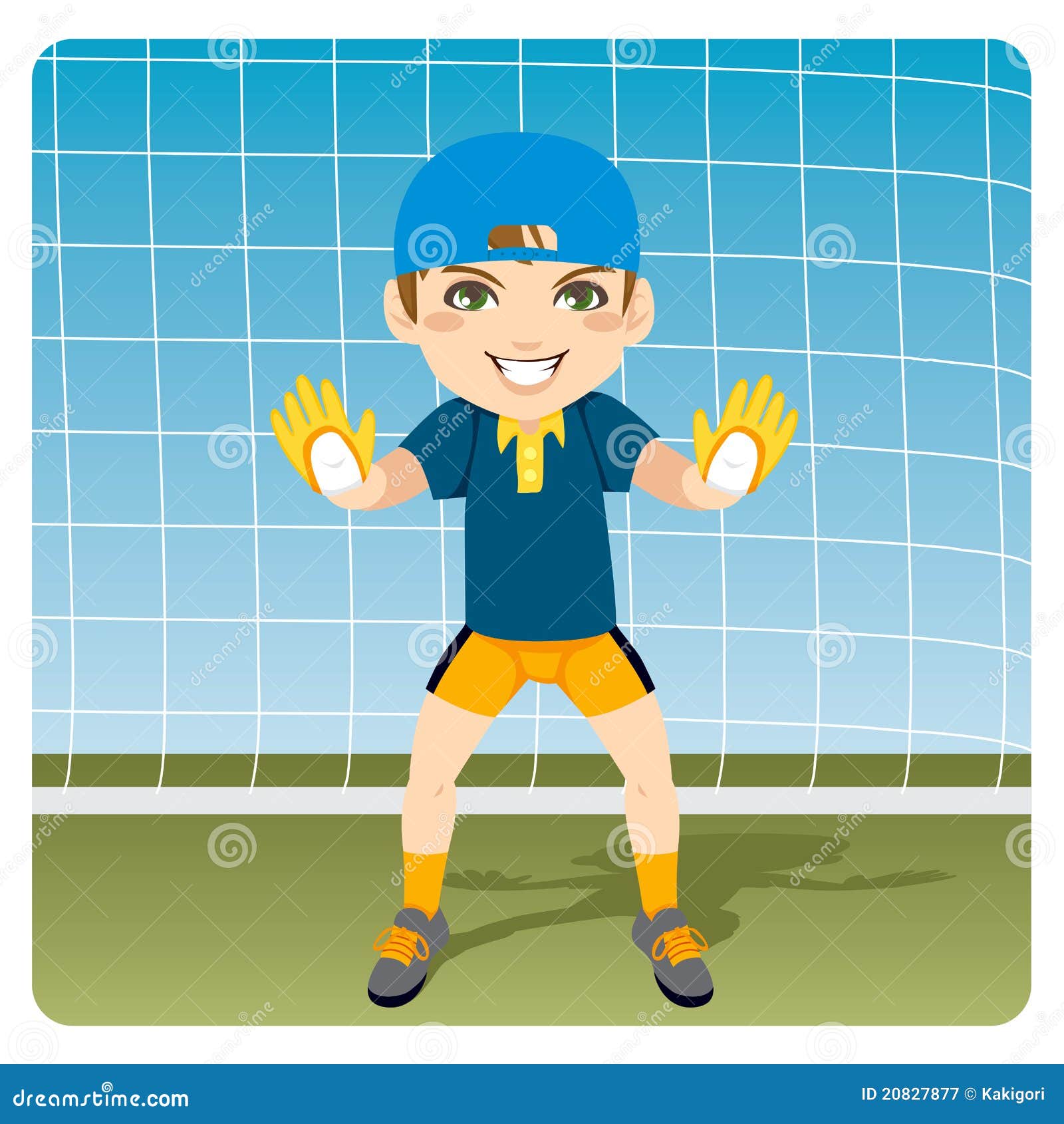 Guarda-redes pronto ilustração do vetor. Ilustração de olhar - 20827877