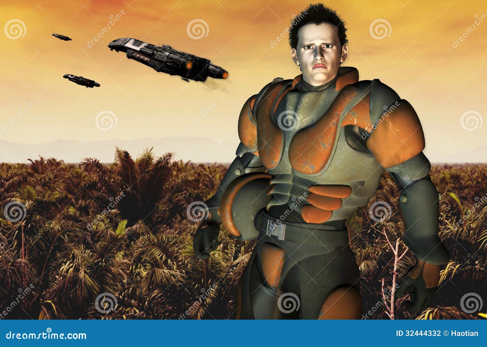 Guardabosques tropical stock de ilustración. Ilustración de batalla ...