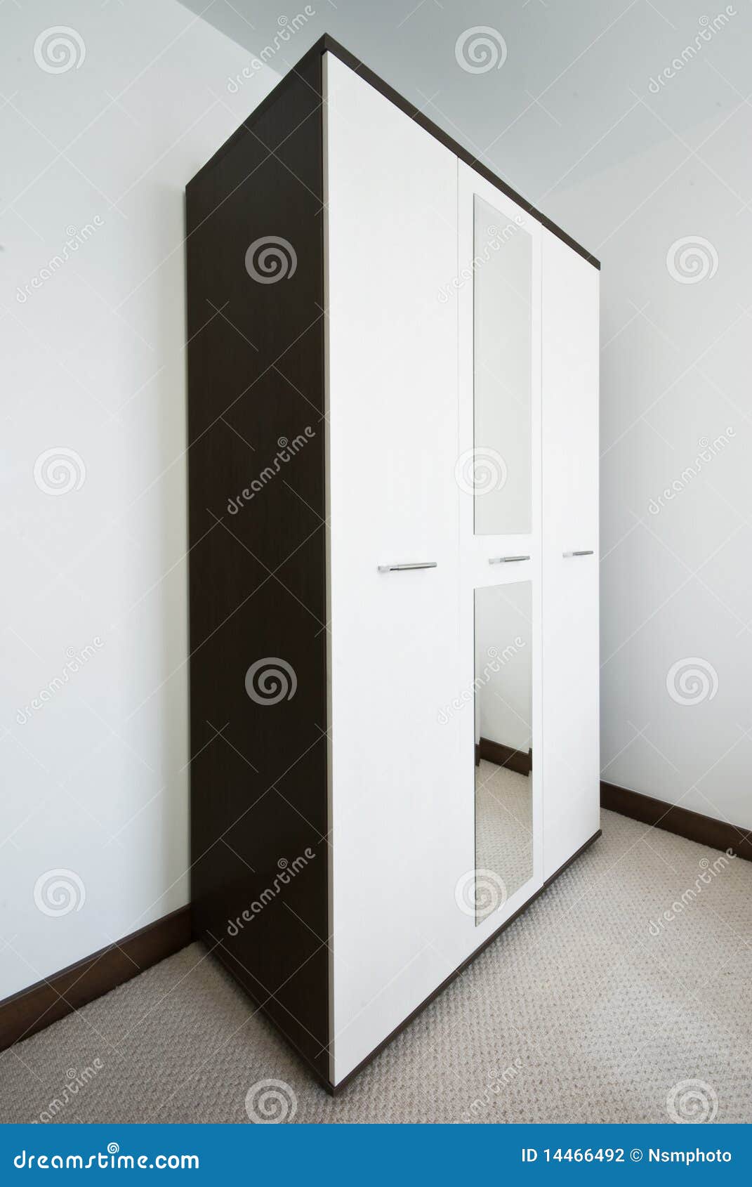 Guardaroba Di Legno Moderno Fotografia Stock - Immagine di spazio ...