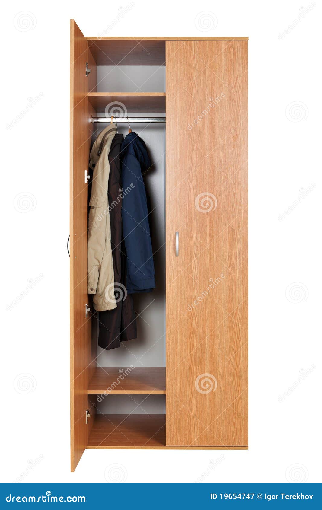 Guardarropa con ropa imagen de archivo. Imagen de aislado - 19654747
