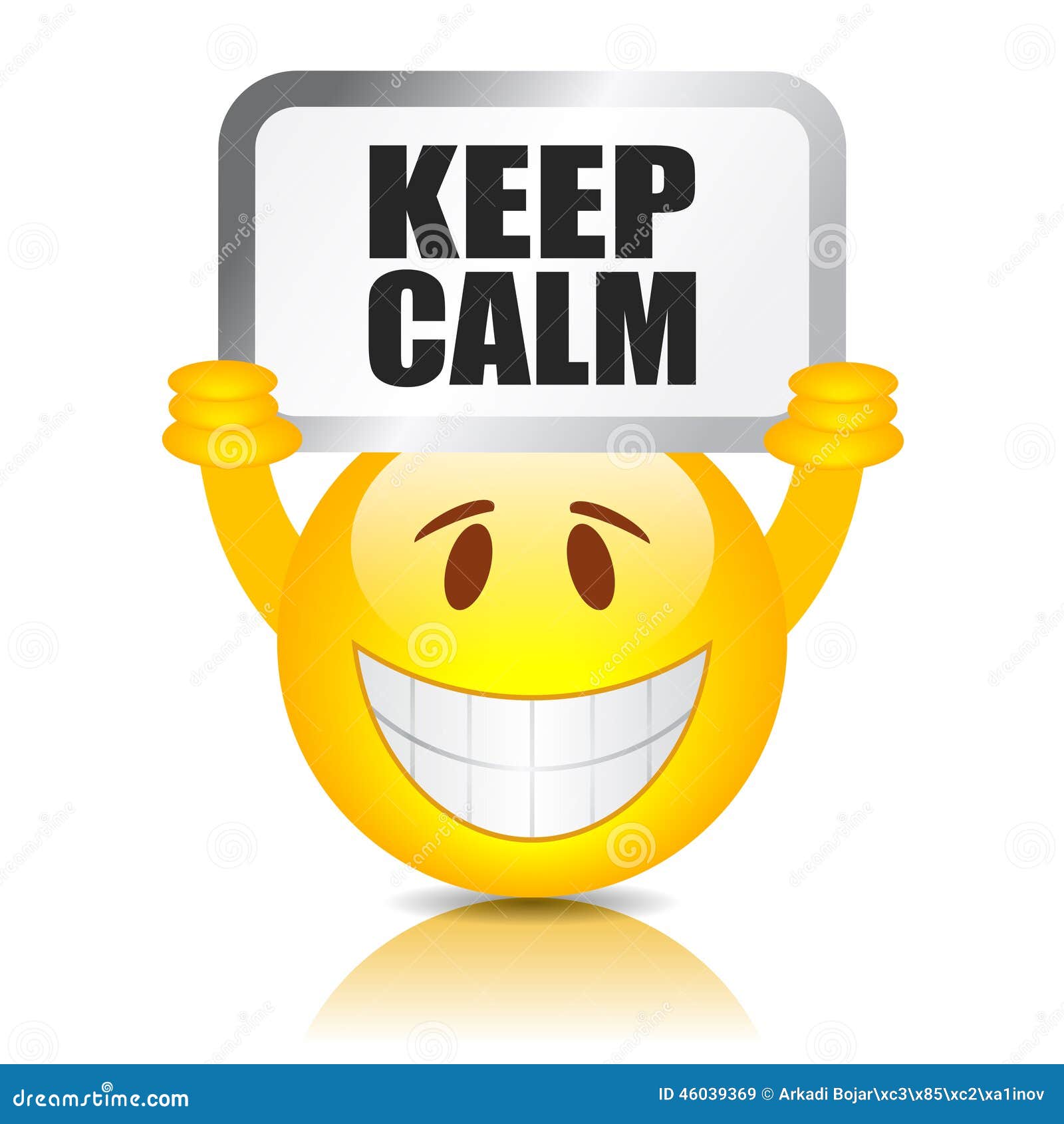Guarde la calma ilustración del vector. Ilustración de tarjeta - 46039369