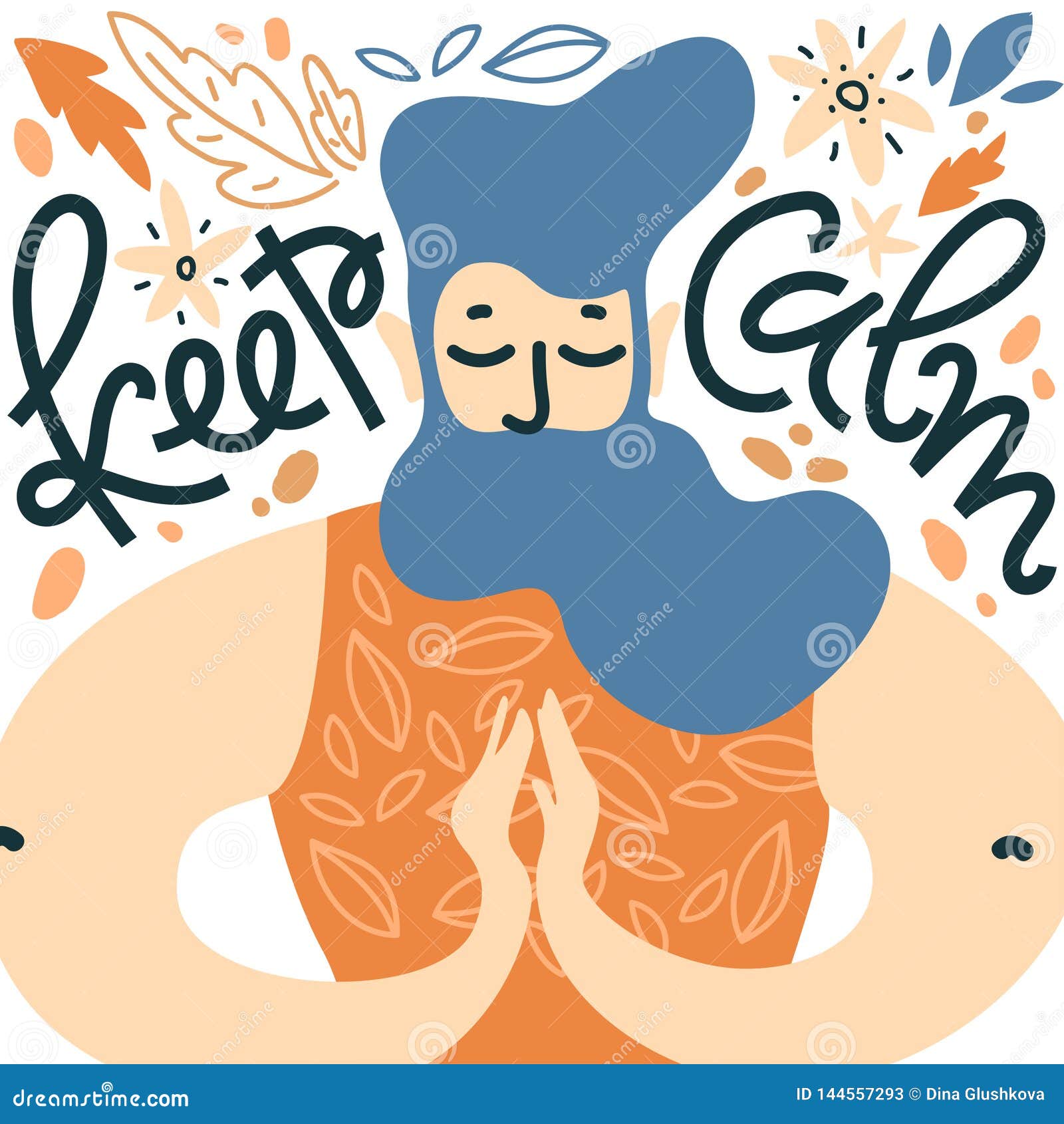 Guarde la calma E ilustración del vector. Ilustración de mantiene ...