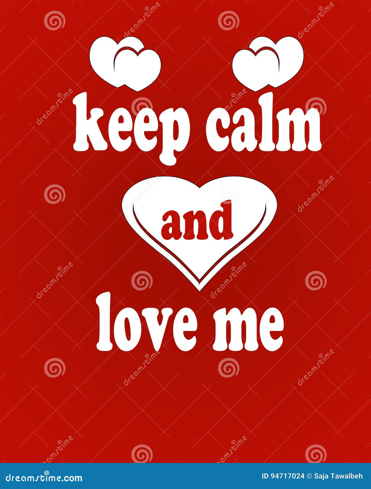 Guarde la calma y ámeme stock de ilustración. Ilustración de creativo ...