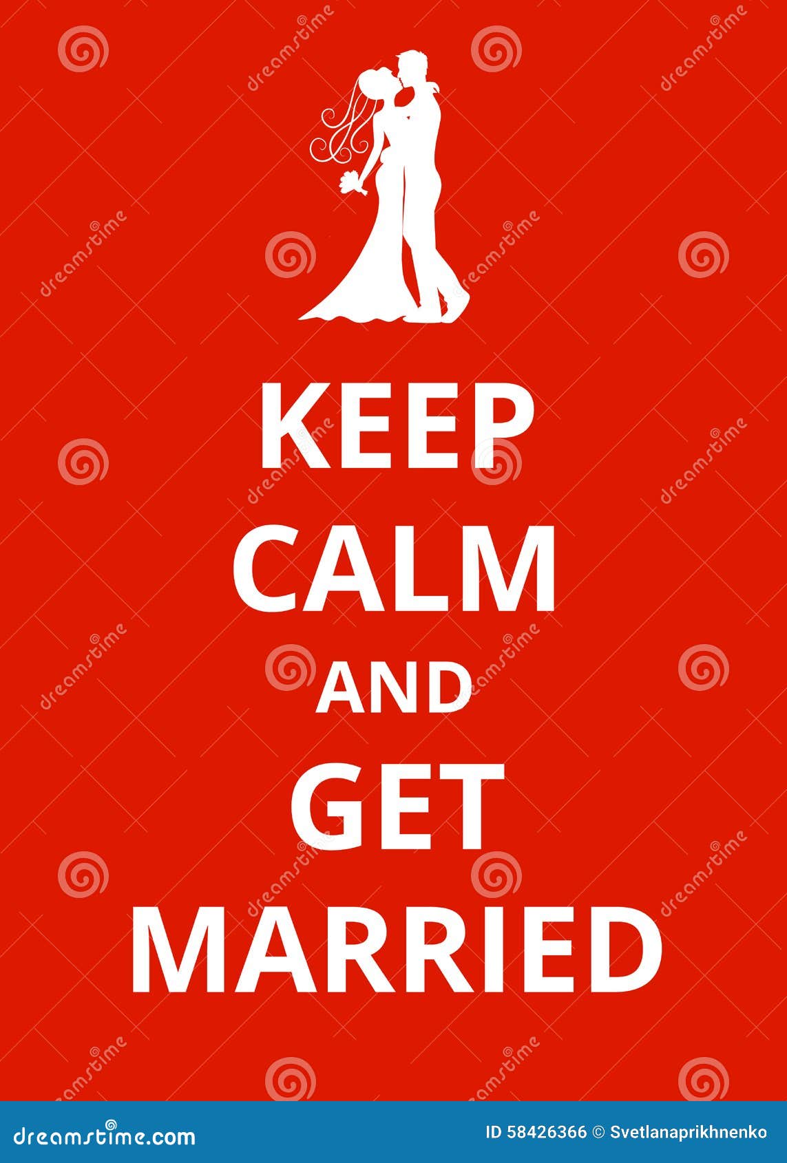 Guarde La Calma Y Consiga Casado Ilustración del Vector - Ilustración ...