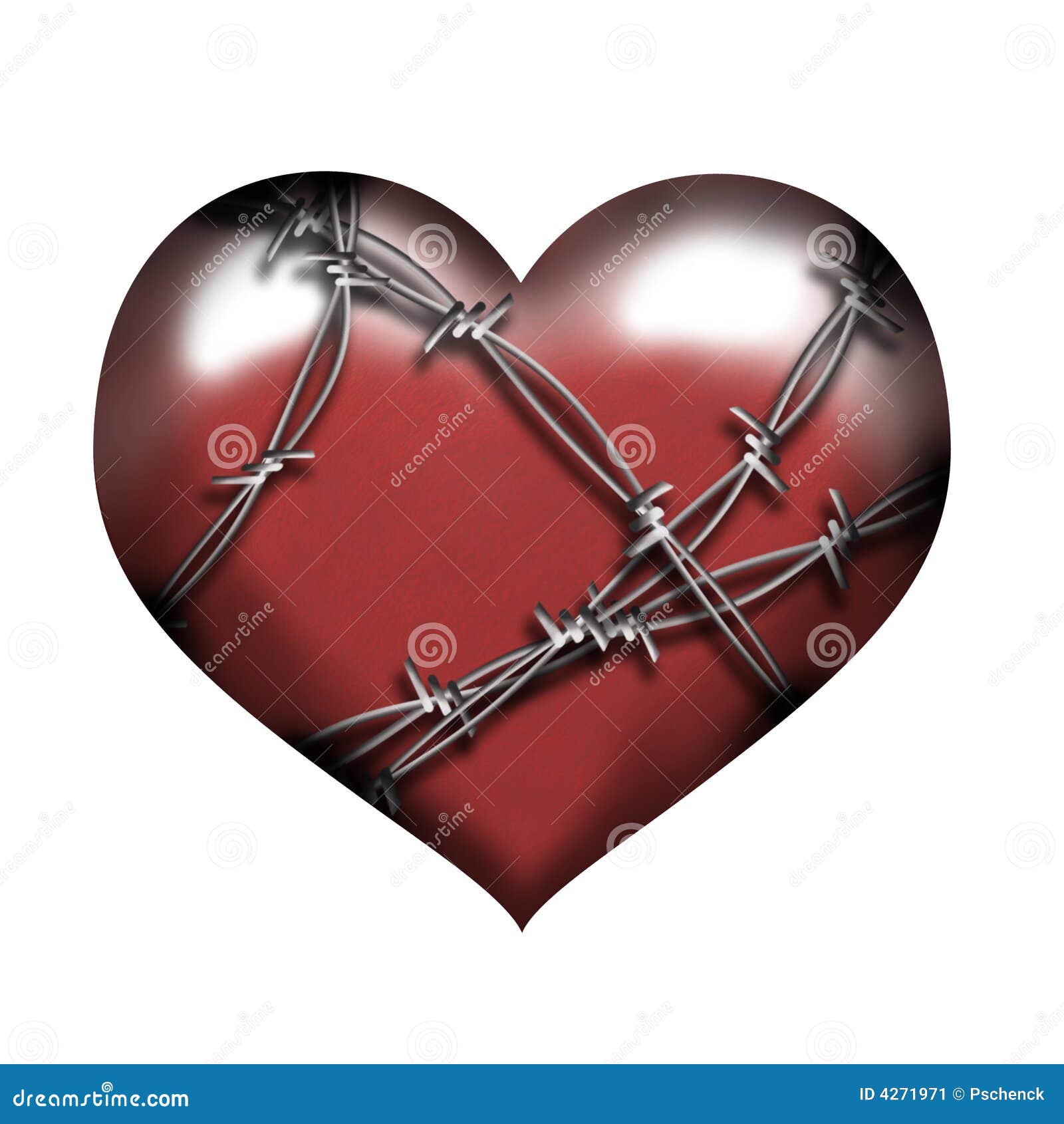 Heart Afraid Vector Illustration | CartoonDealer.com #4167818