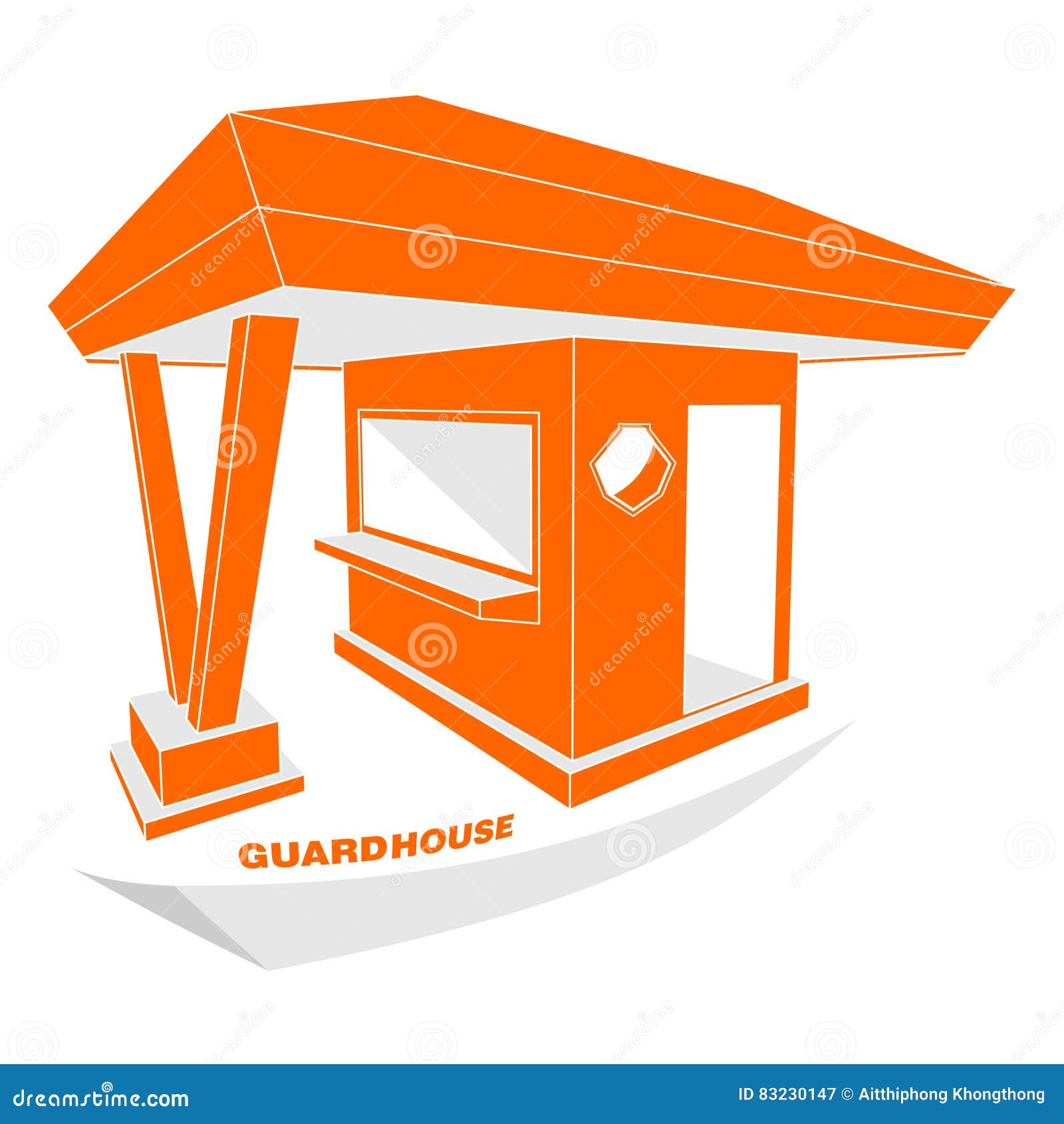 Guardhouse Modern Perspective View Vector Illustration Stock Vector ...