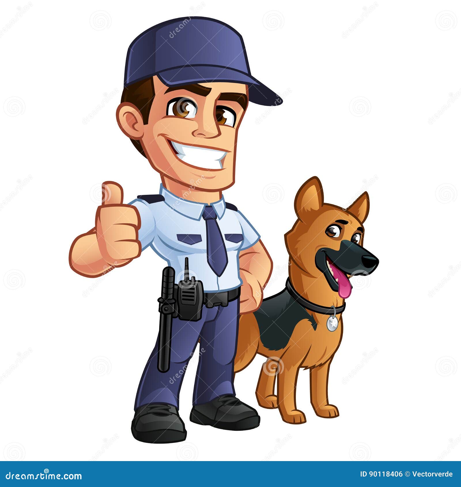 Guardia de seguridad ilustración del vector. Ilustración de servicio ...