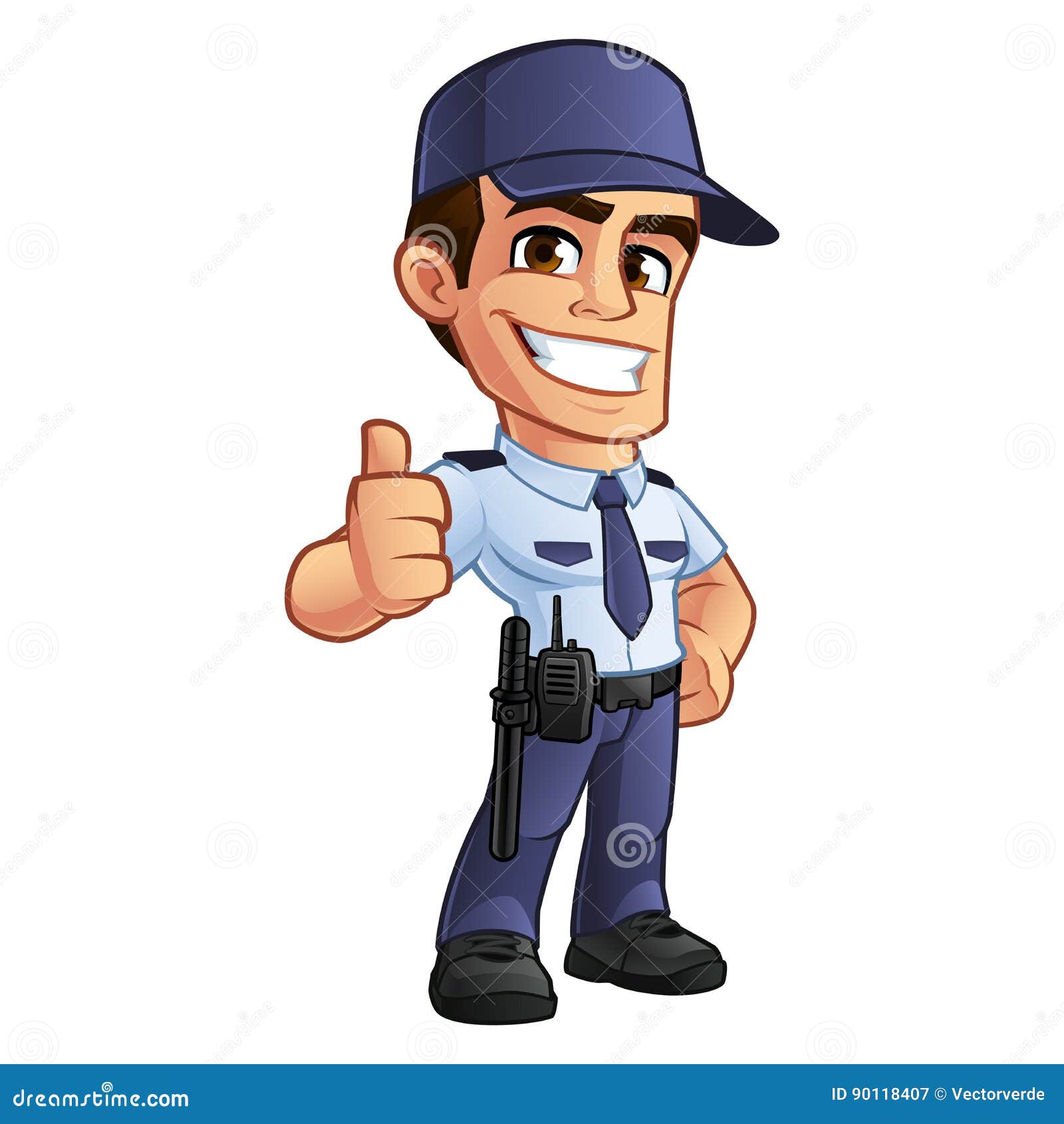 Guardia de seguridad ilustración del vector. Ilustración de oficial ...