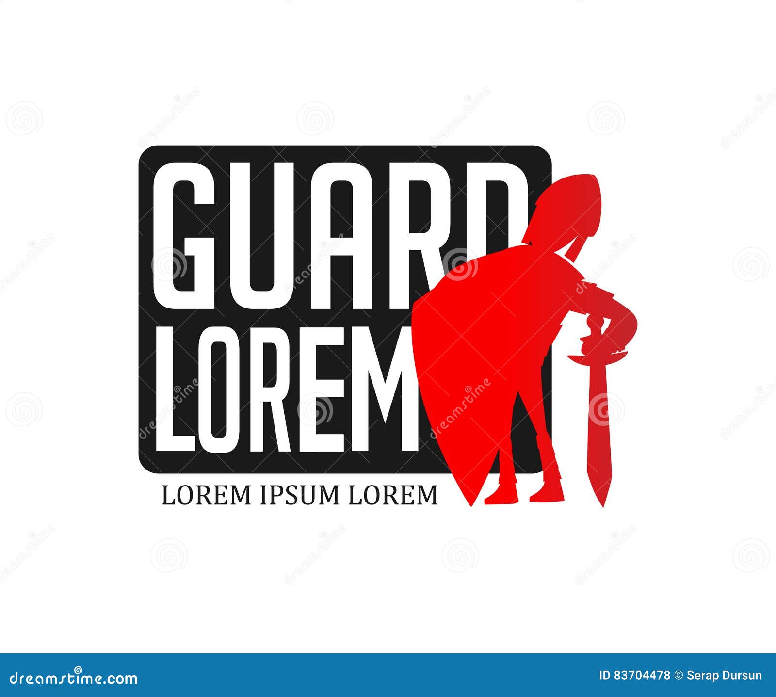 Guardia Logo Concept illustrazione vettoriale. Illustrazione di grafico ...