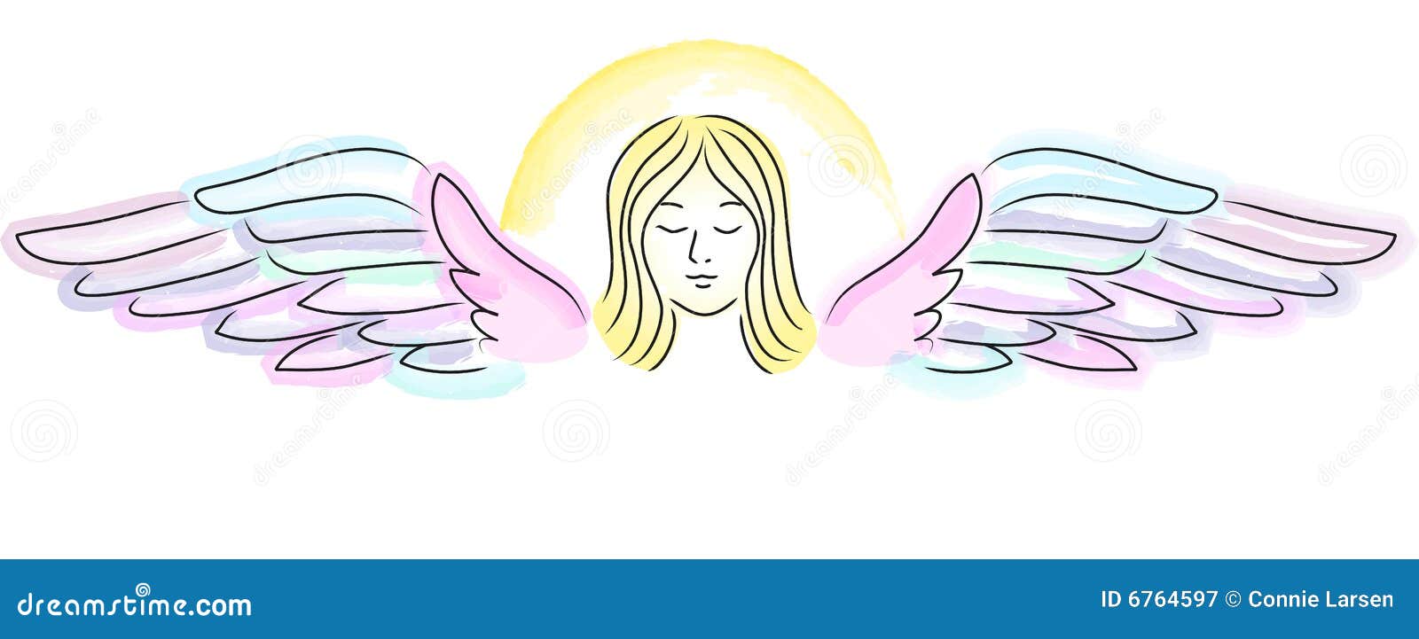 Guardian Angel Banner stock illustration. Illustration of drawing - 6764597