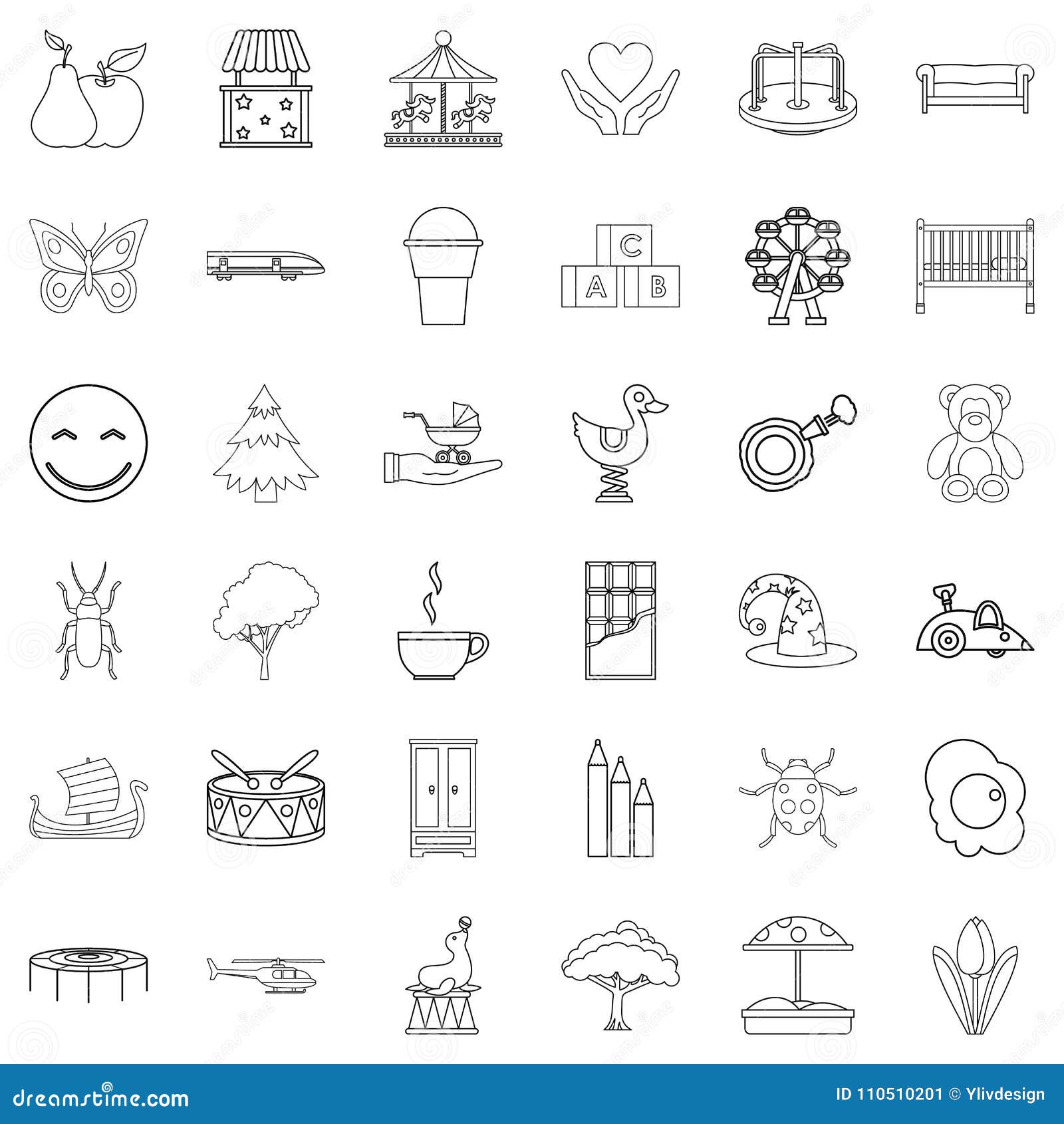 Guardian Icons Set, Outline Style Stock Vector - Illustration of icons ...