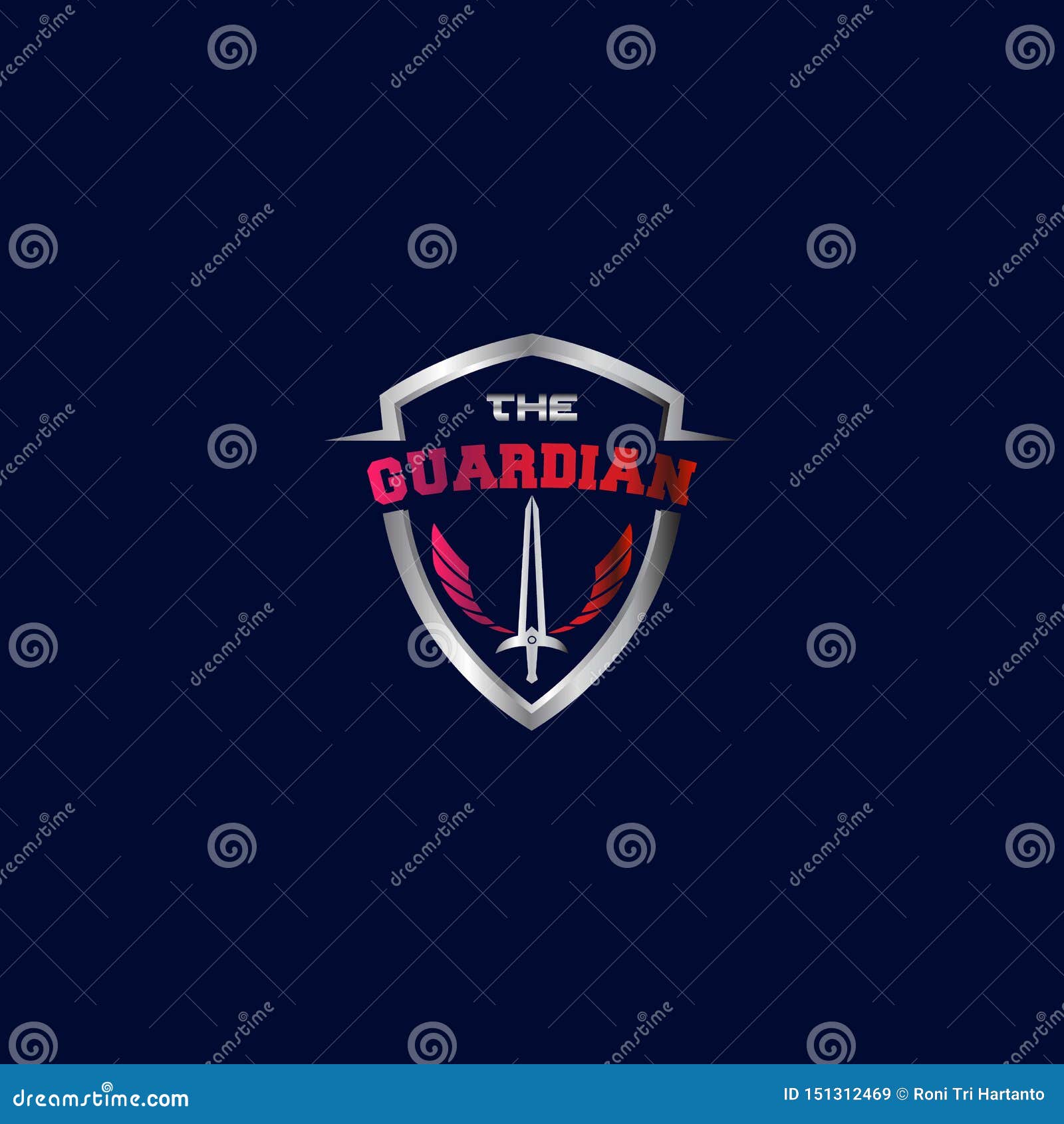 The Guardian Logo Modern Design Vetora Ilustração do Vetor - Ilustração ...