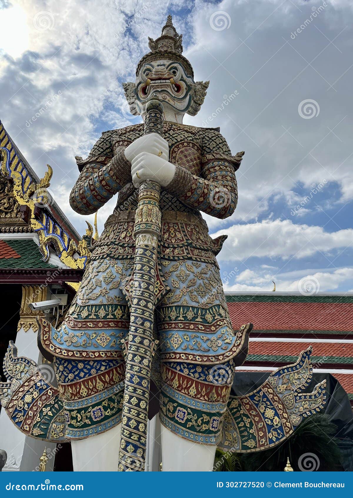 Guardian of the Royal Temple Made in Ceramic Stock Photo - Image of ...