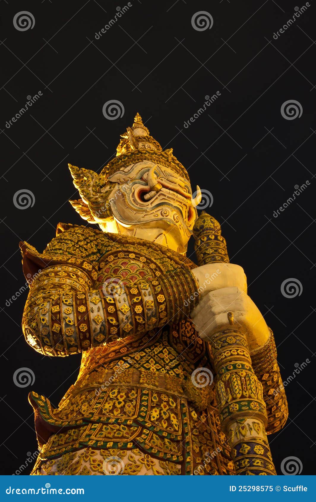 Guardian statue stock image. Image of color, detail, dark - 25298575