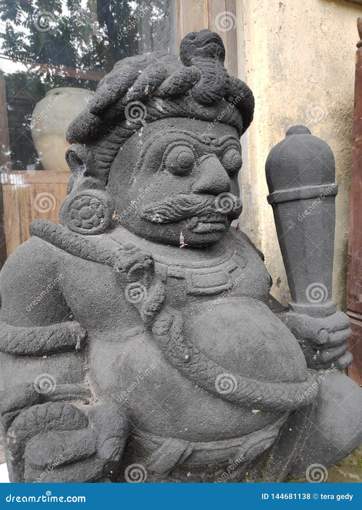 Guardian statue java stock photo. Image of java, statue - 144681138