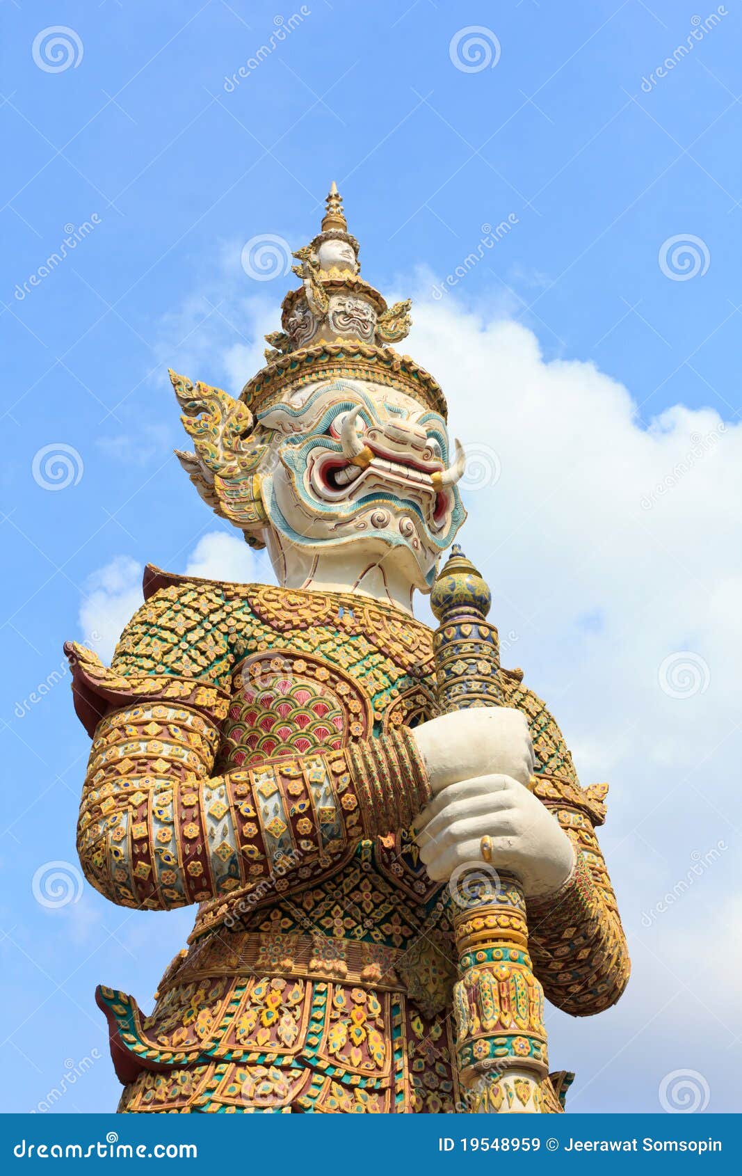 Guardian Statue at the Temple Stock Image - Image of luxury ...
