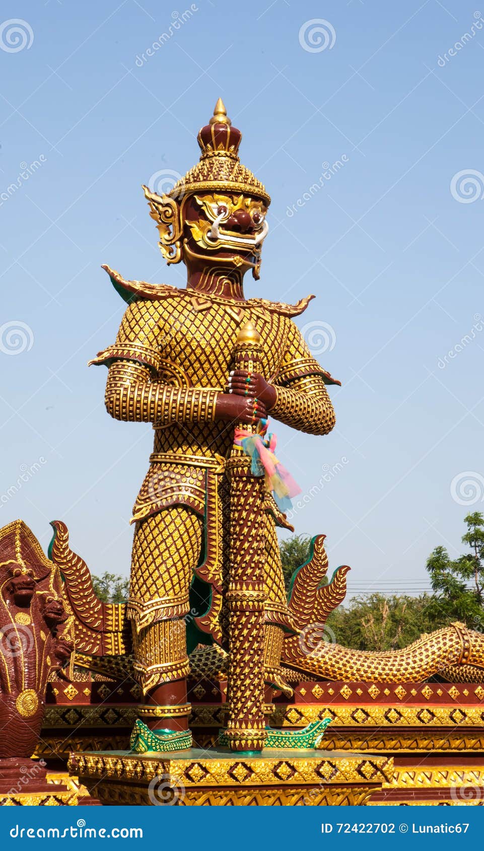Guardian of the temple stock photo. Image of thai, giant - 72422702