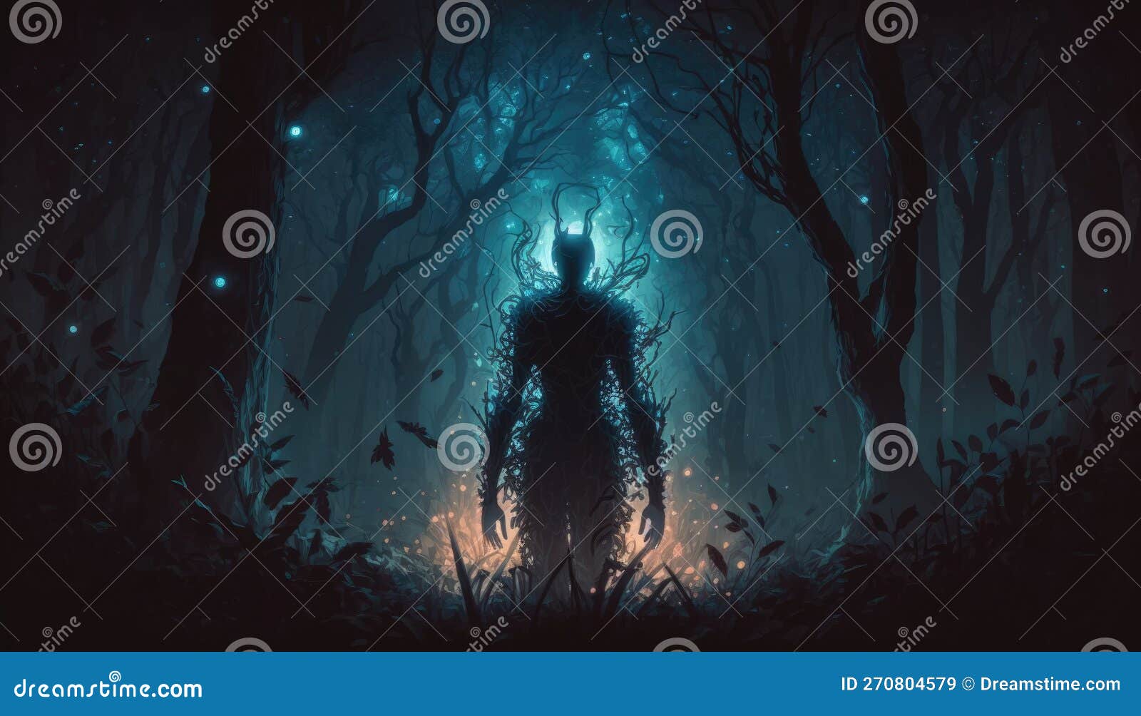 Guardian of the Woods. Generative AI Stock Illustration - Illustration ...