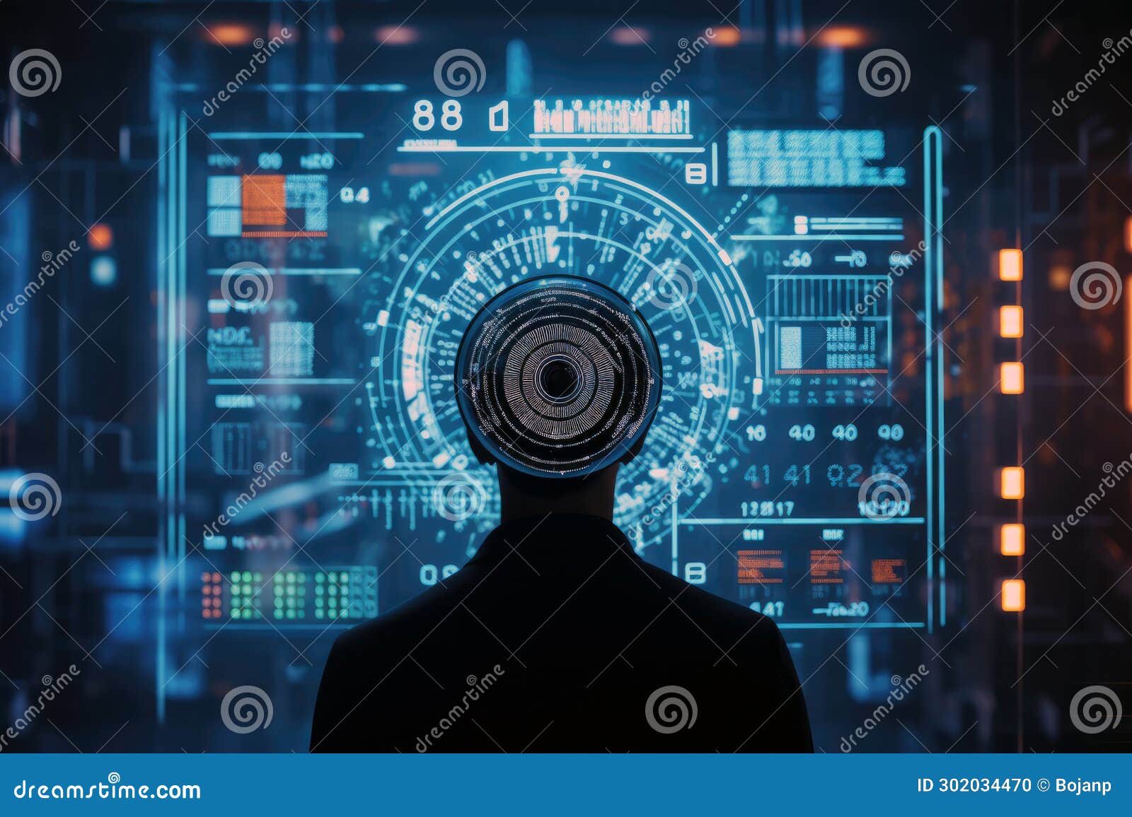 Guardians of Privacy. Futuristic CCTV in the City. AI Generative Stock ...