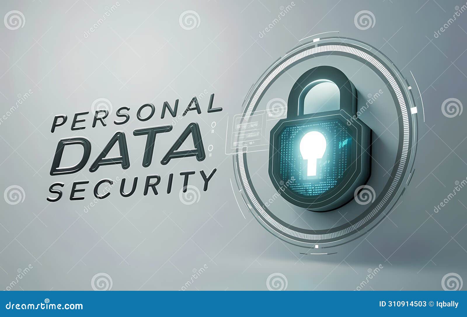 Guardians of Privacy. a Futuristic Illustration of Digital Data ...