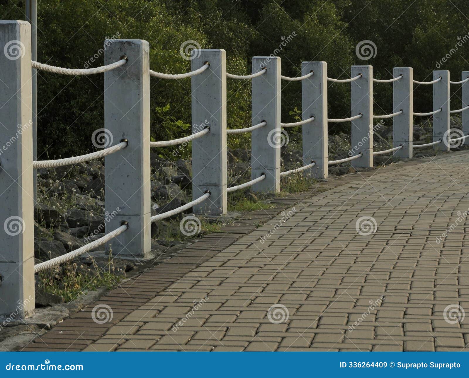 Guardrail Along the Road for Safety Stock Image - Image of road, pole ...