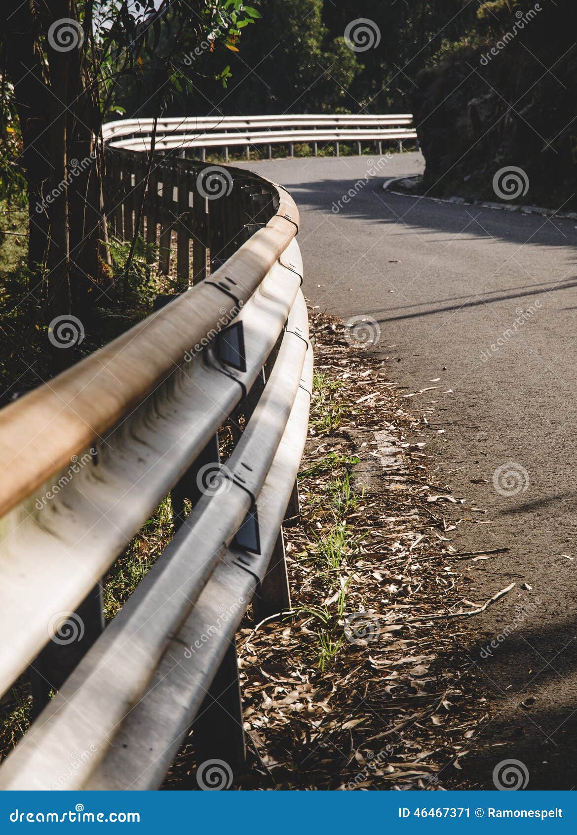 Guardrail and curve stock image. Image of background - 46467371
