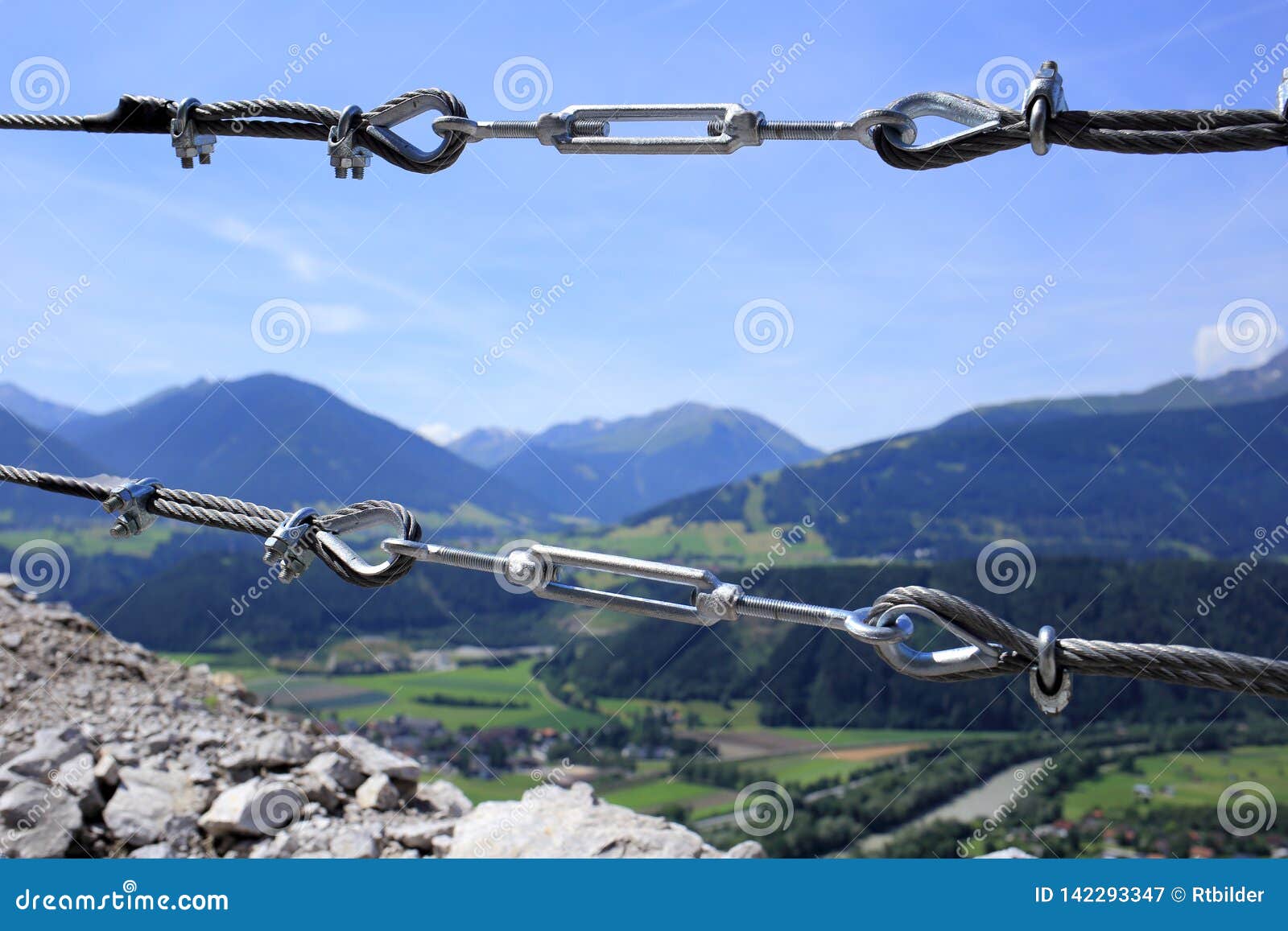Guardrail on a hiking path stock image. Image of protection - 142293347