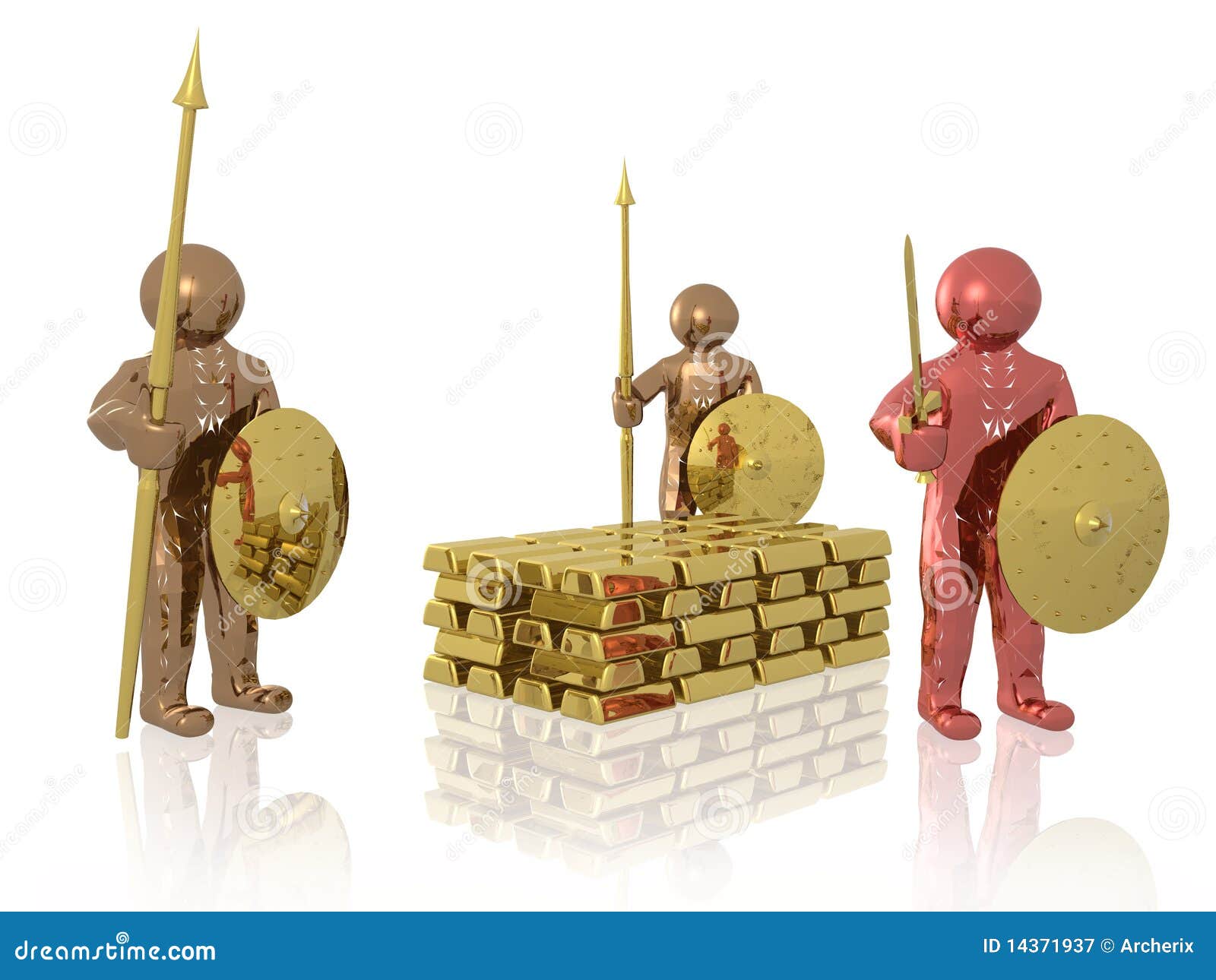 Guards stock illustration. Illustration of warrior, gold - 14371937