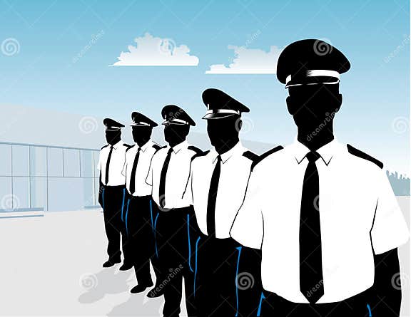Guards in formation stock vector. Illustration of team - 16374838