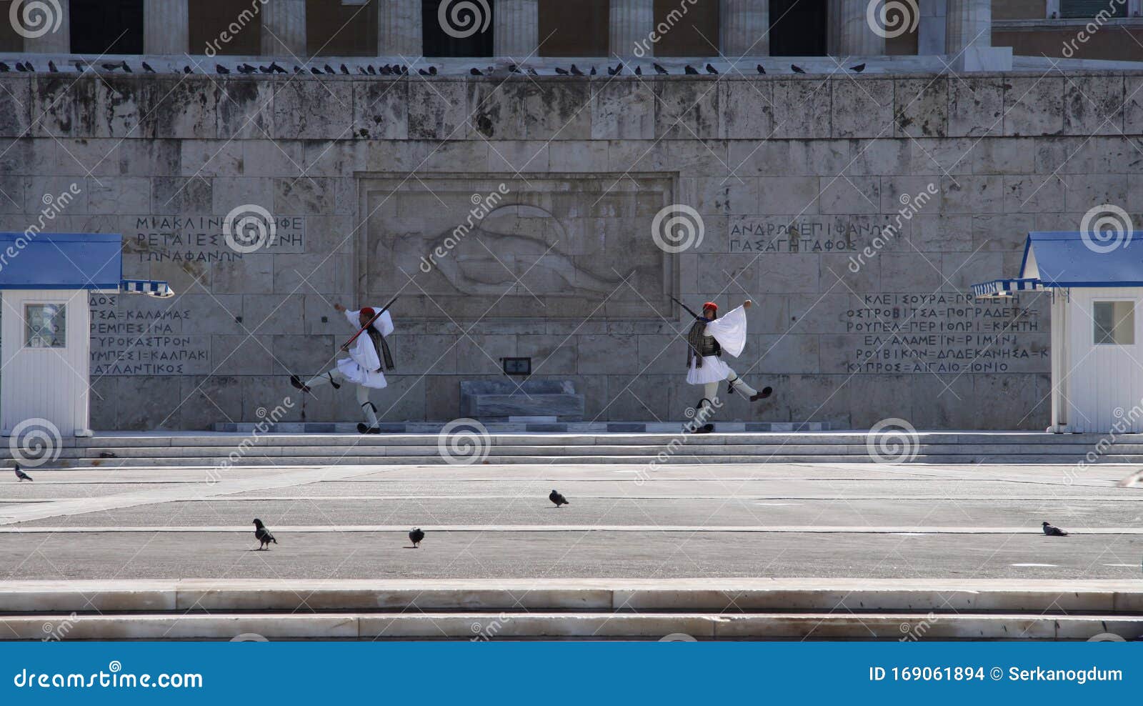 Guards Marching in Front of the Unknown Soldier Monument at Hellenic ...