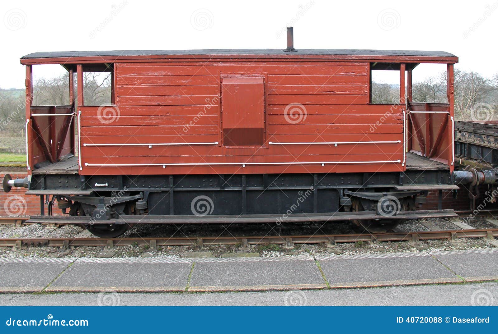 Guards Van. stock photo. Image of brake, track, transport - 40720088