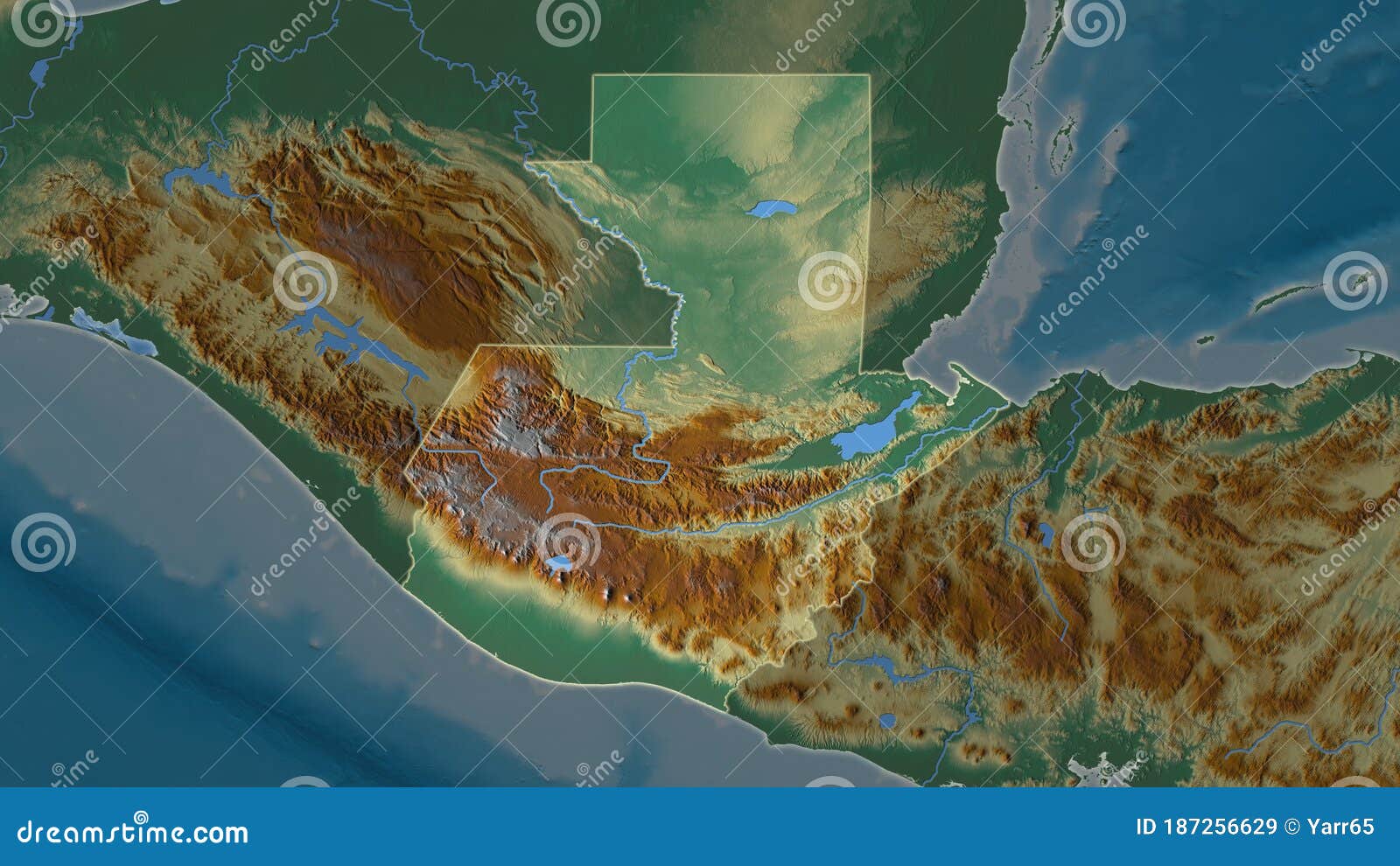 Guatemala - Relief. Composition Stock Illustration - Illustration of ...
