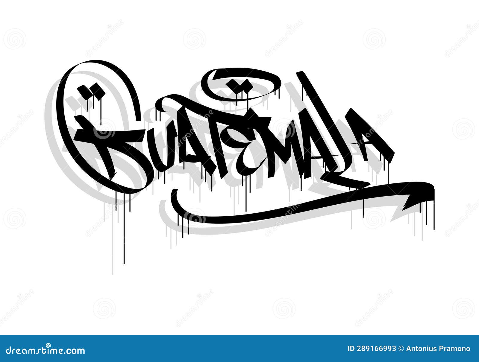 Basic RGB GUATEMALA Country Graffiti Tag Style Stock Illustration ...