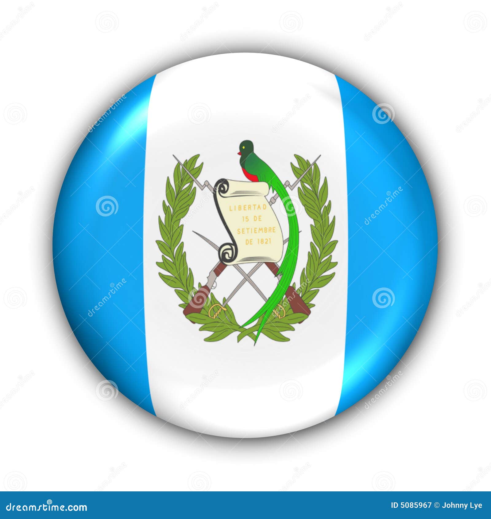 Guatemala Flag stock illustration. Illustration of icon - 5085967