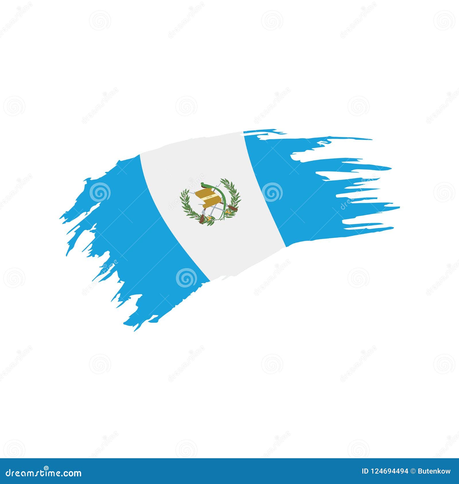 Guatemala Flag, Vector Illustration Stock Vector - Illustration of ...