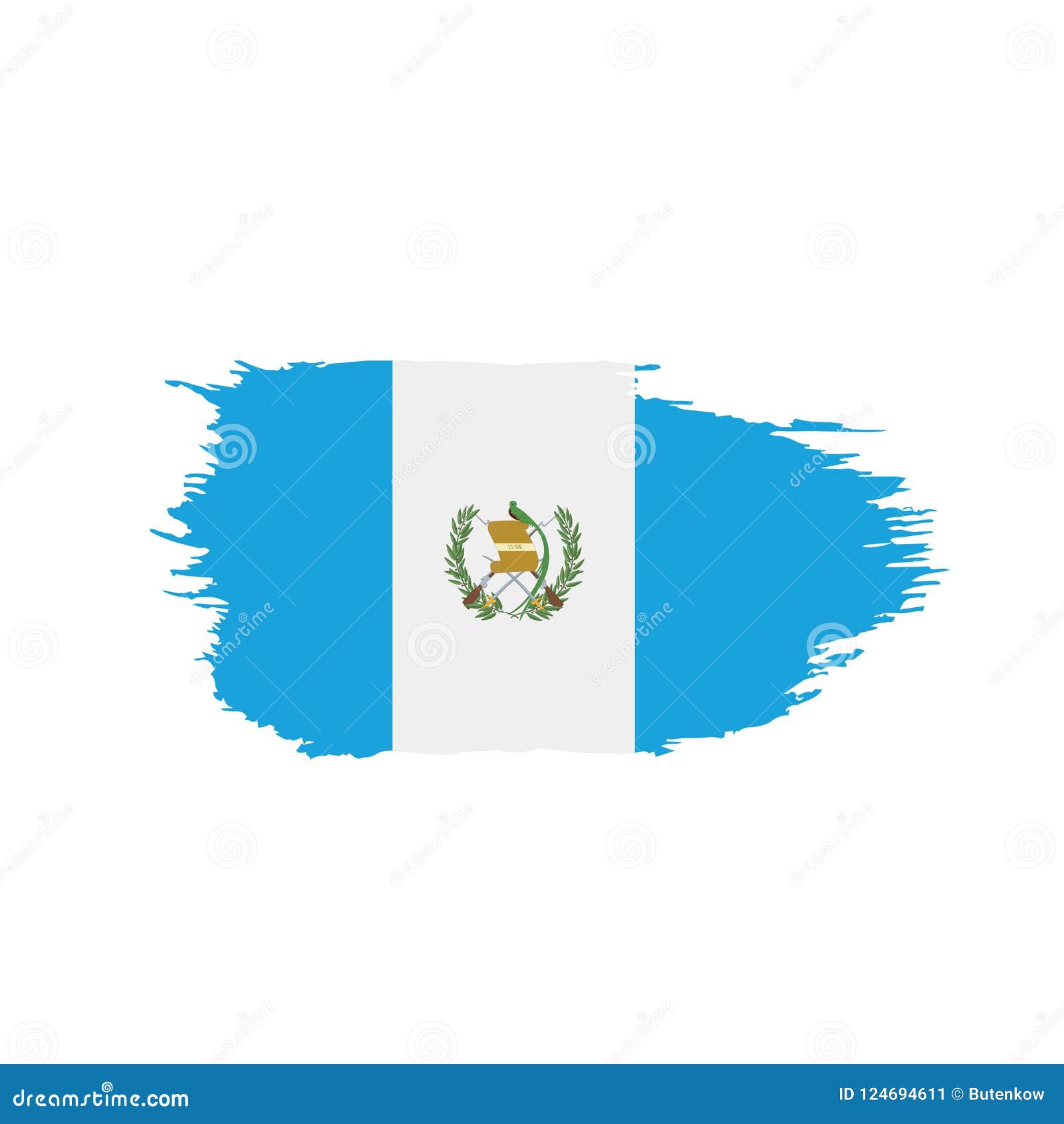 Guatemala Flag, Vector Illustration Stock Vector - Illustration of ...