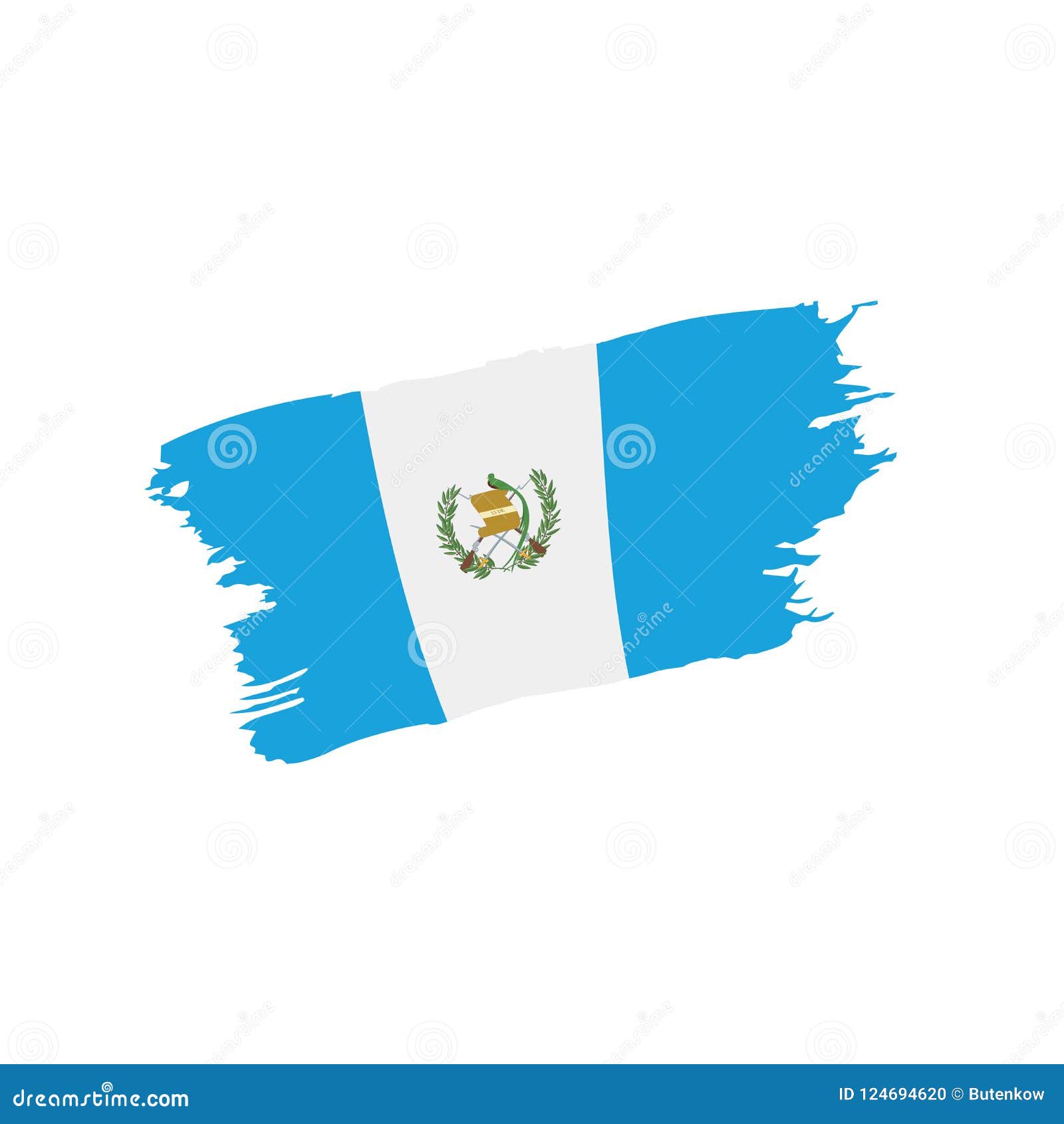Guatemala Flag, Vector Illustration Stock Vector - Illustration of ...