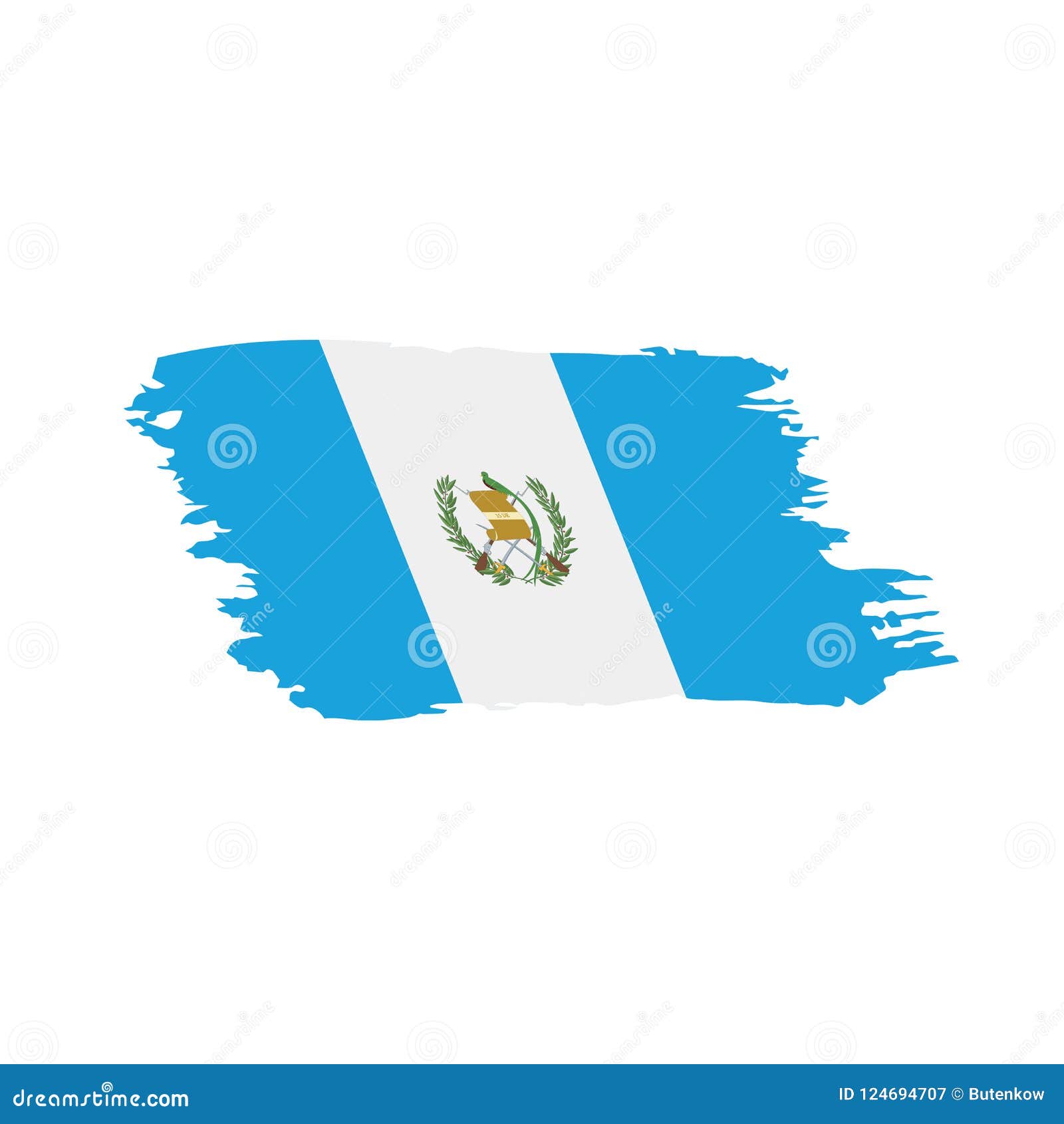 Guatemala Flag, Vector Illustration Stock Vector - Illustration of ...