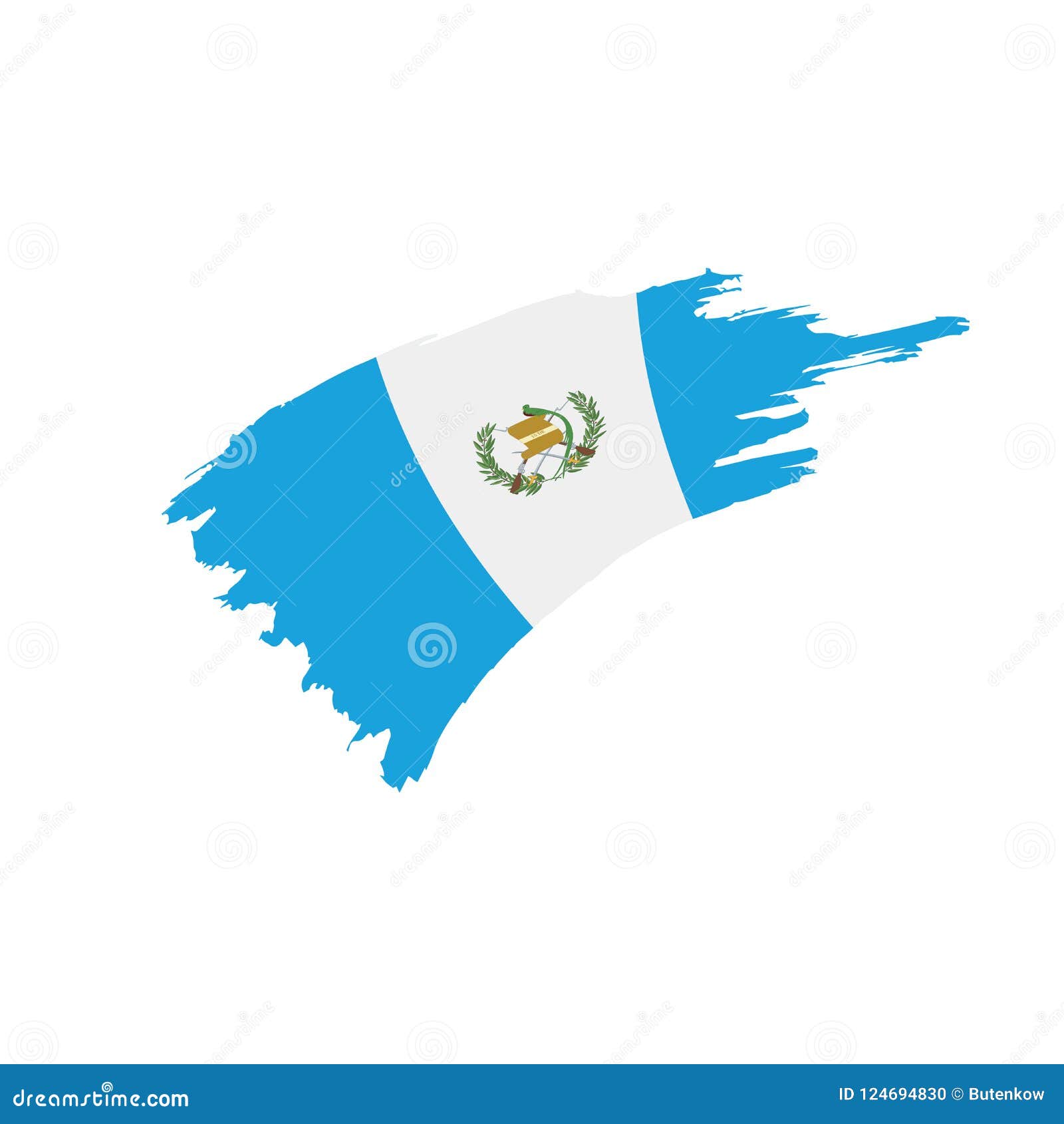 Guatemala Flag, Vector Illustration Stock Vector - Illustration of ...
