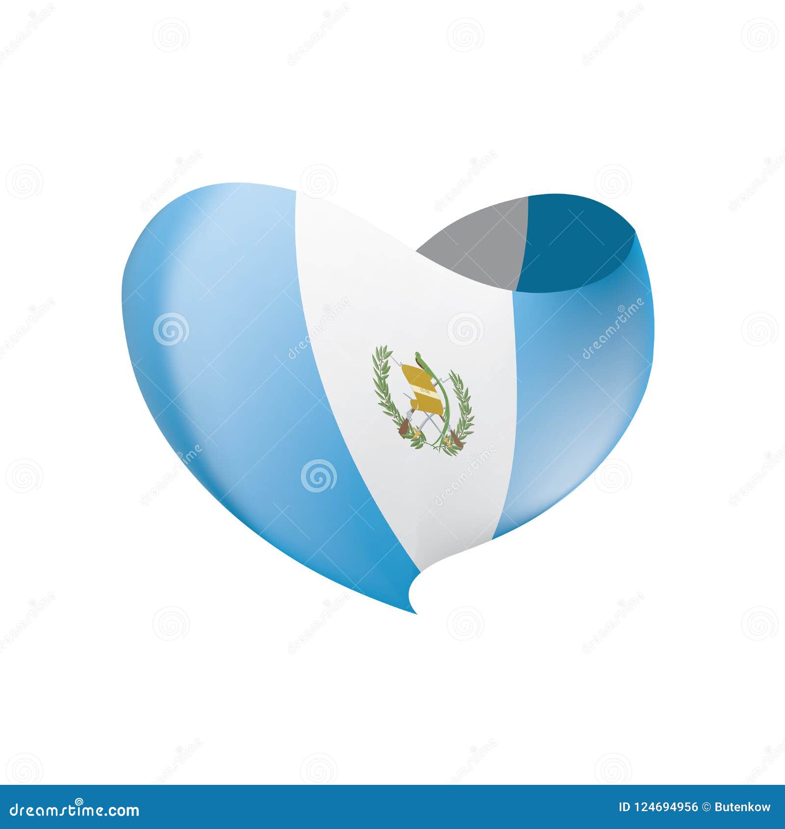 Guatemala Flag, Vector Illustration Stock Vector - Illustration of ...