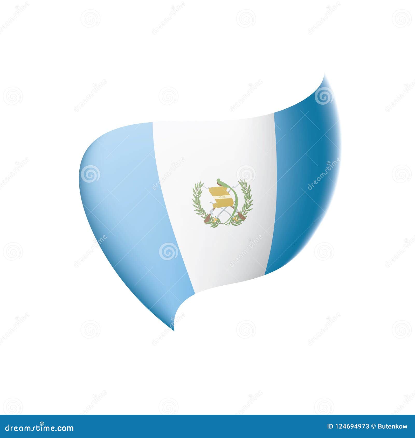 Guatemala Flag, Vector Illustration Stock Vector - Illustration of ...