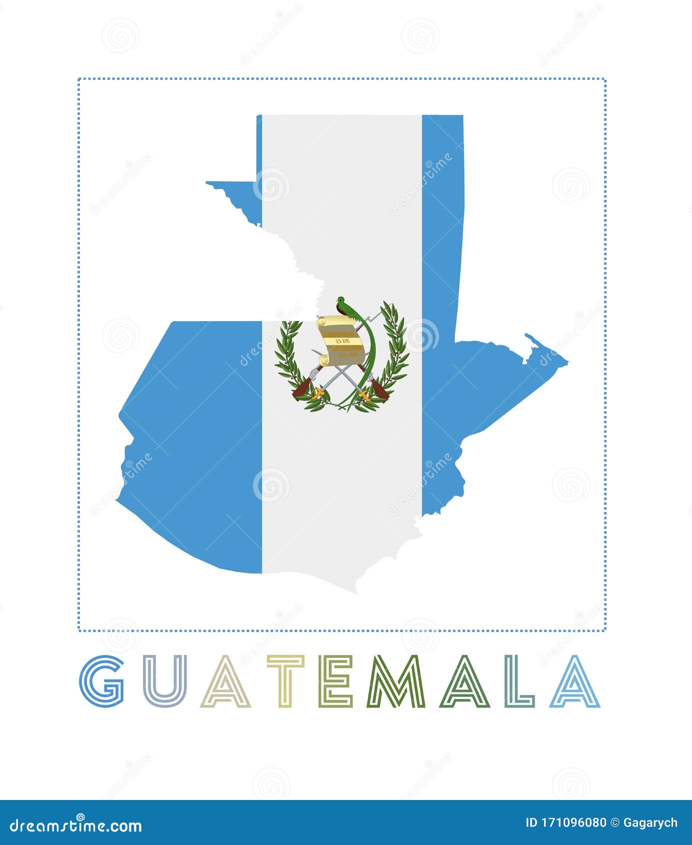 Guatemala Logo. Map of Guatemala with Country. Stock Vector ...