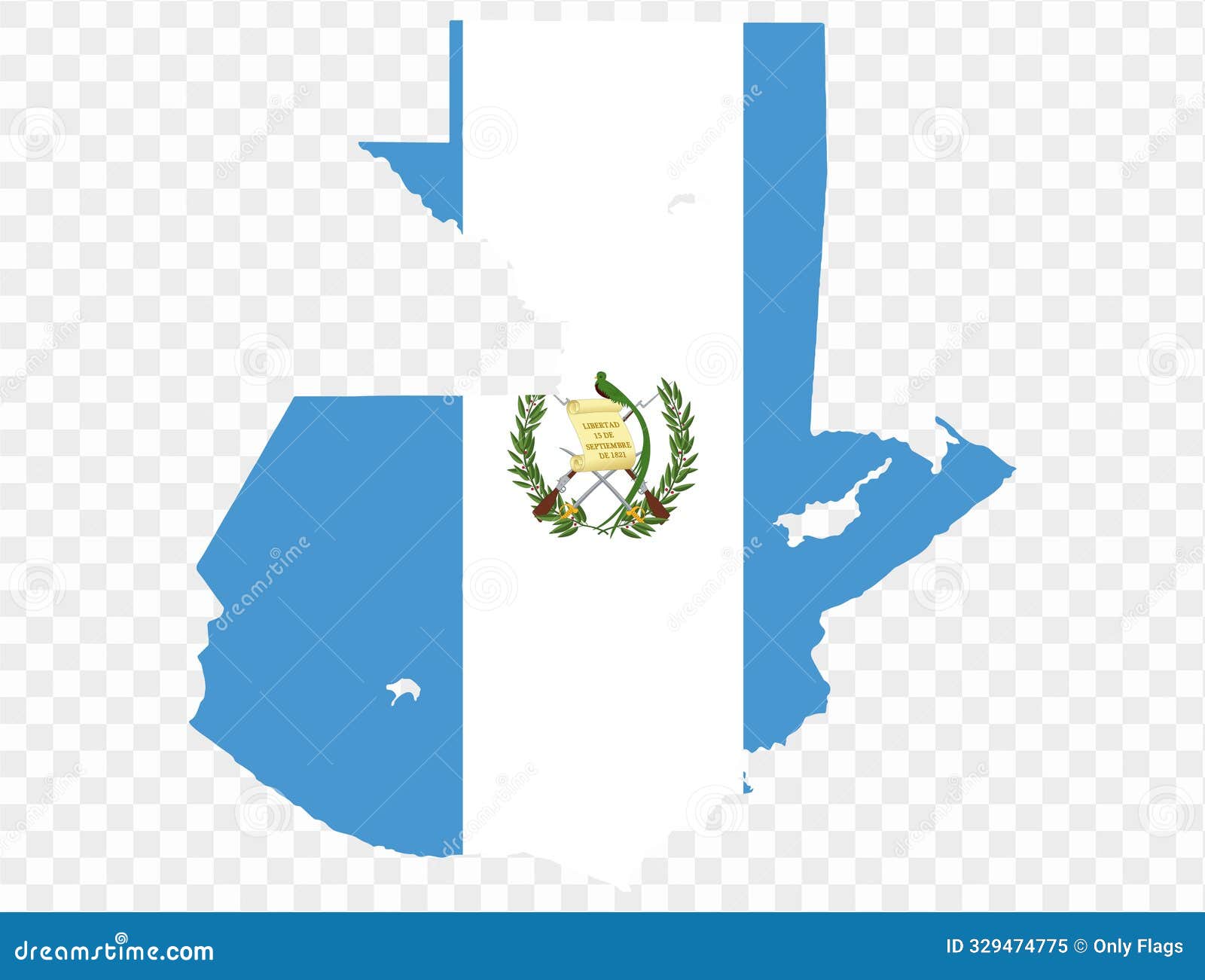 Guatemala Map Flag Isolated on Png or Transparent Background Vector Illustration Stock Vector ...
